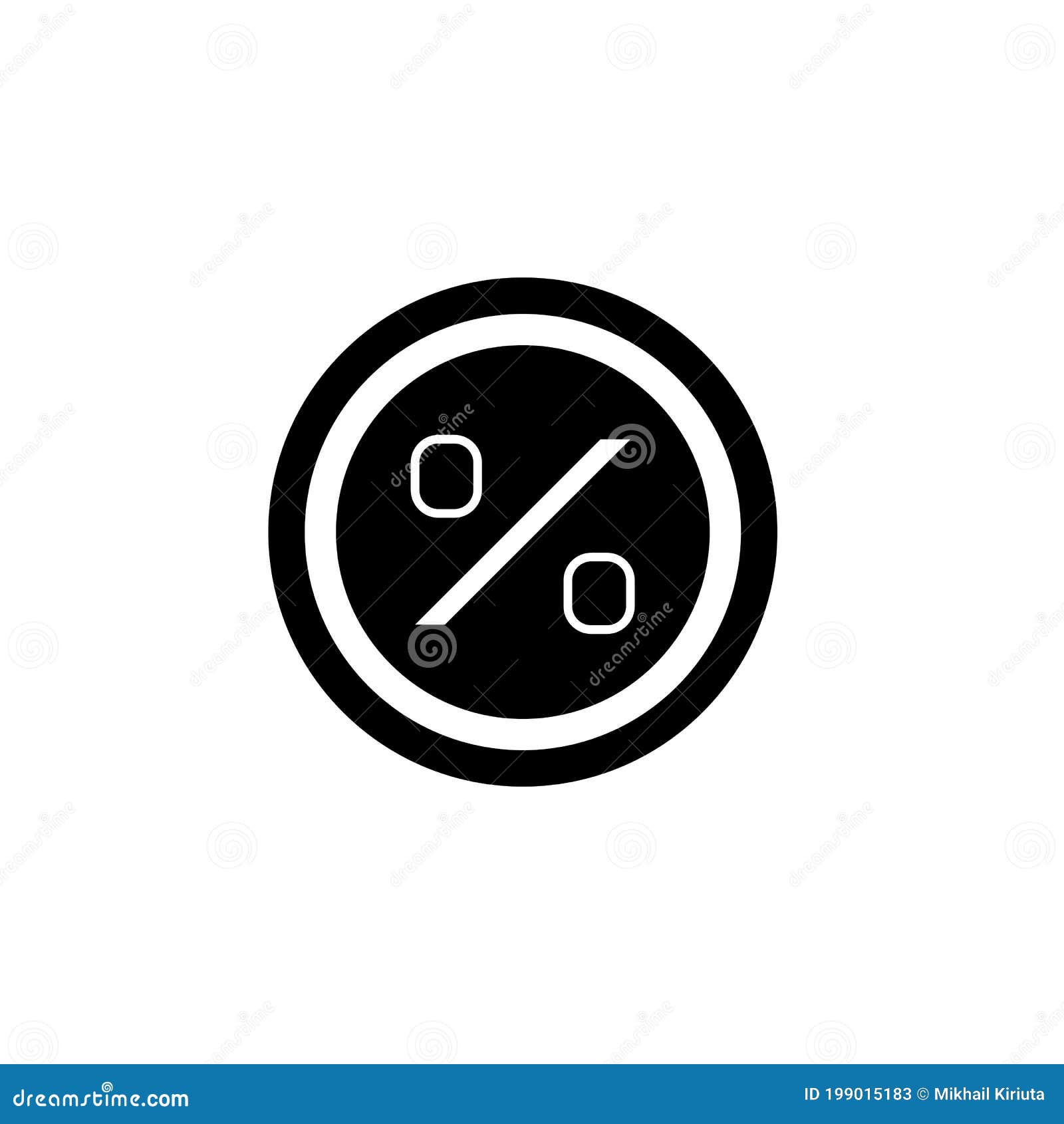 Black Percentage Icon on a White Background. Vector EPS10 Stock ...