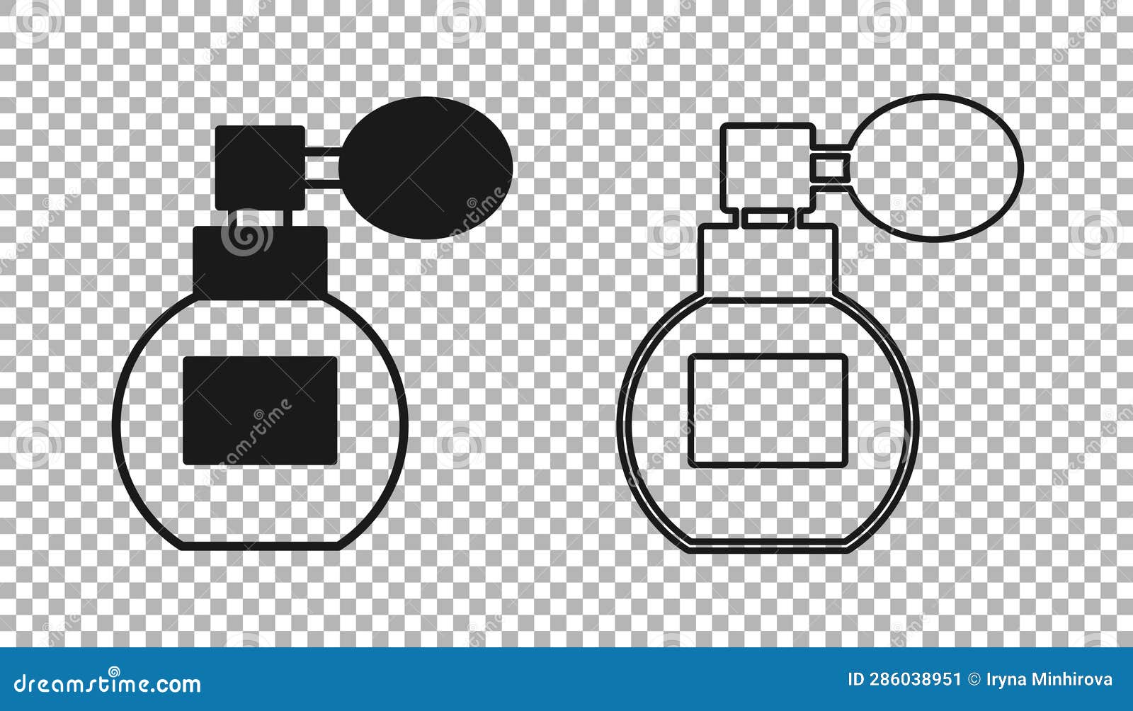 Black Perfume Icon Isolated on Transparent Background. Vector Stock ...