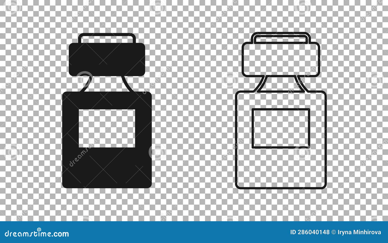 Black Perfume Icon Isolated on Transparent Background. Vector Stock ...