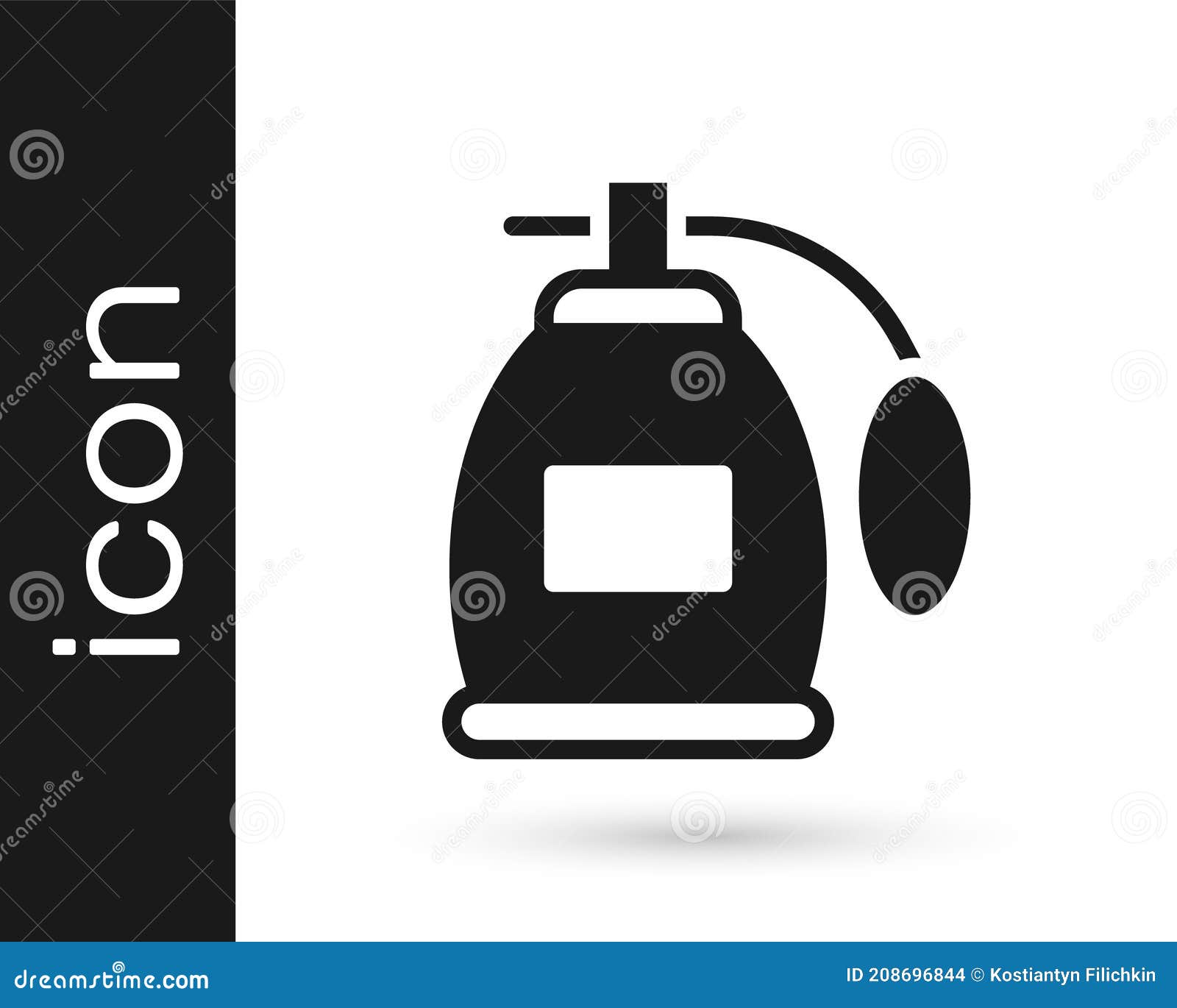 Black Perfume Icon Isolated on White Background. Vector Stock Vector ...