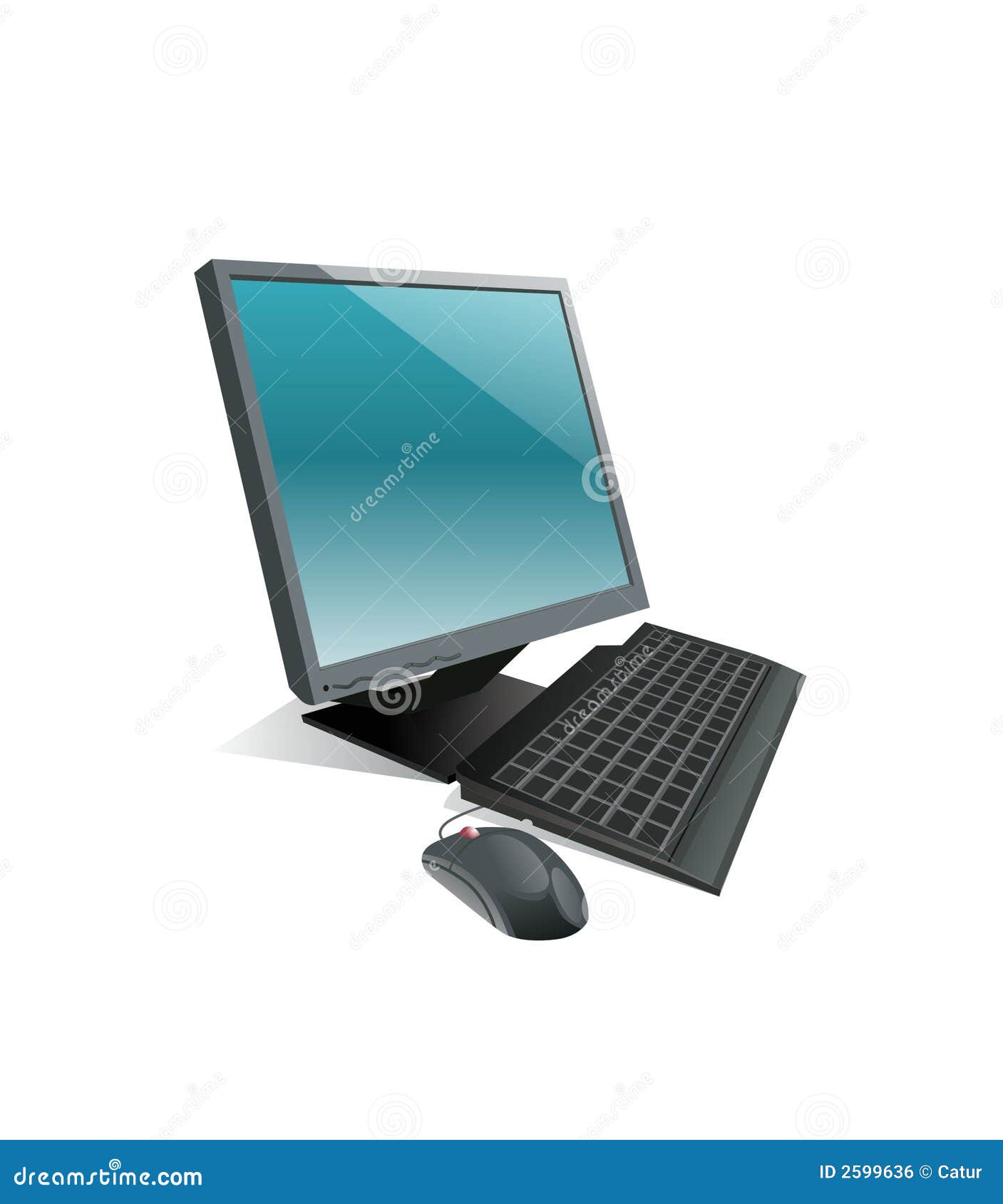 Black Personal Computer stock vector. Illustration of light - 2599636