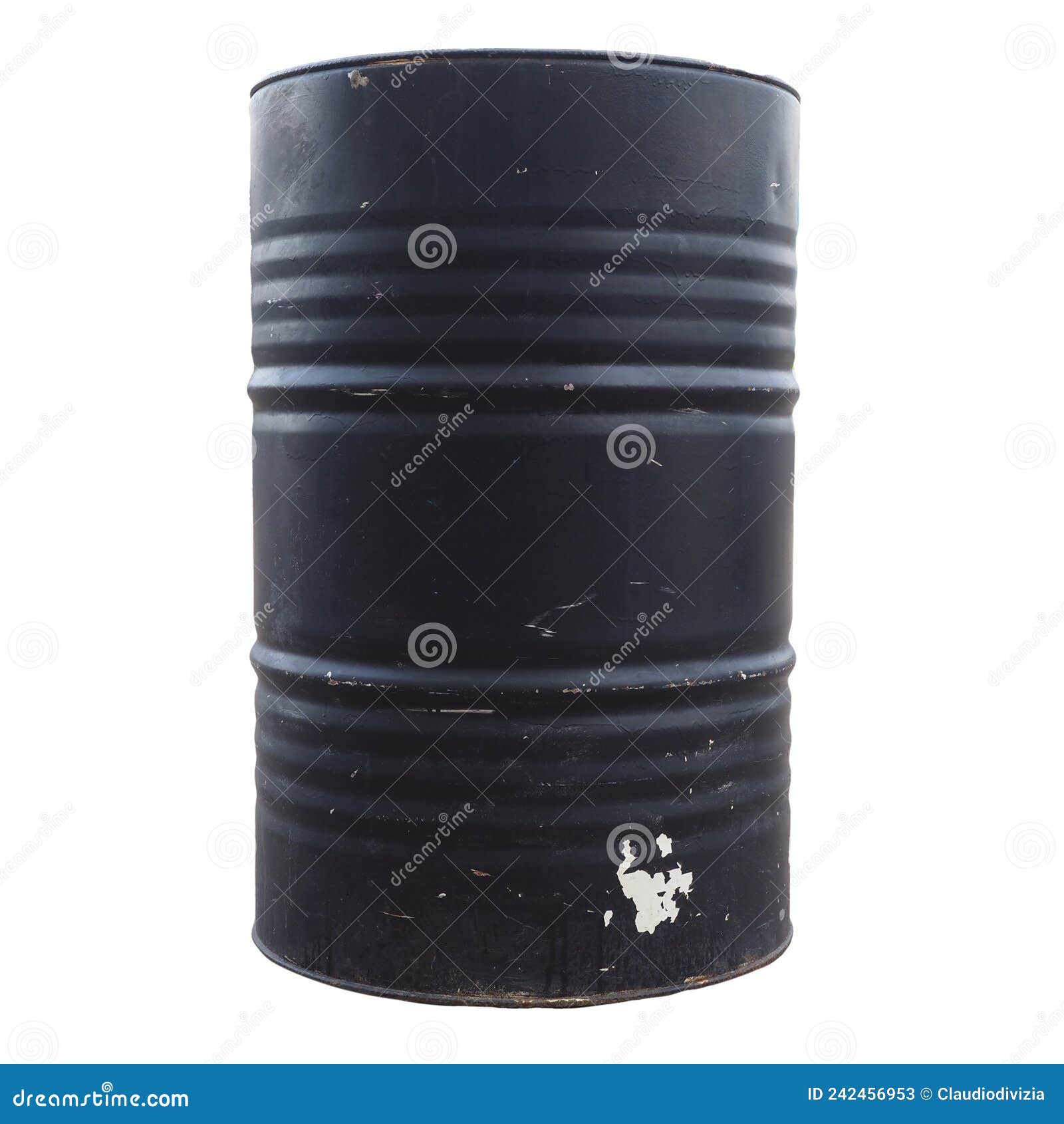 Black Petrol Barrel Isolated Over White Stock Image - Image of black ...