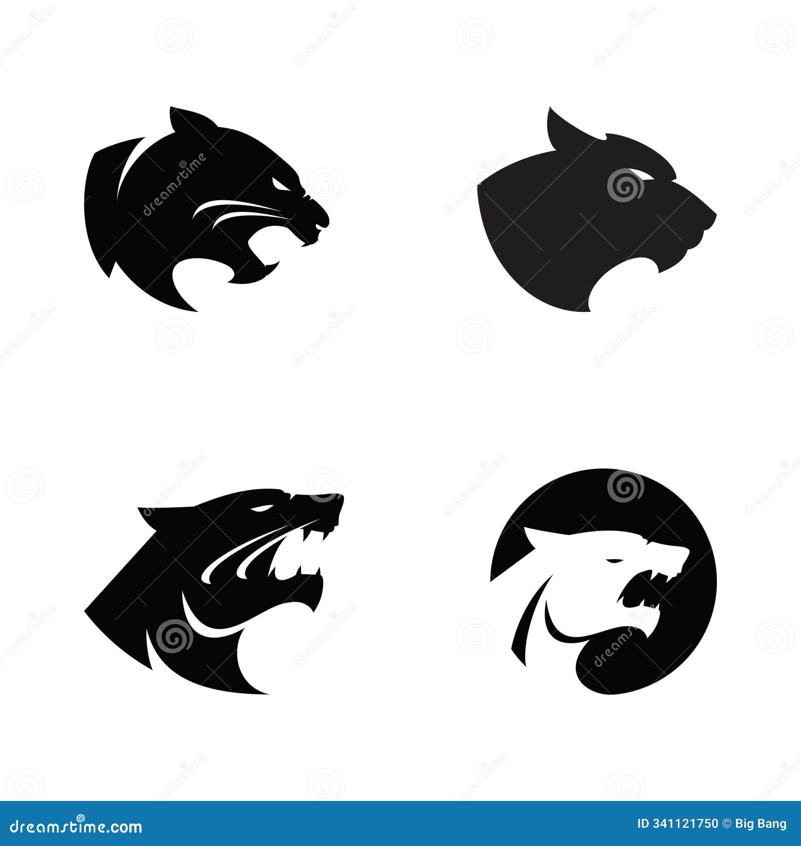 Black Phanter Icon Logo Design Illustration Stock Vector - Illustration ...