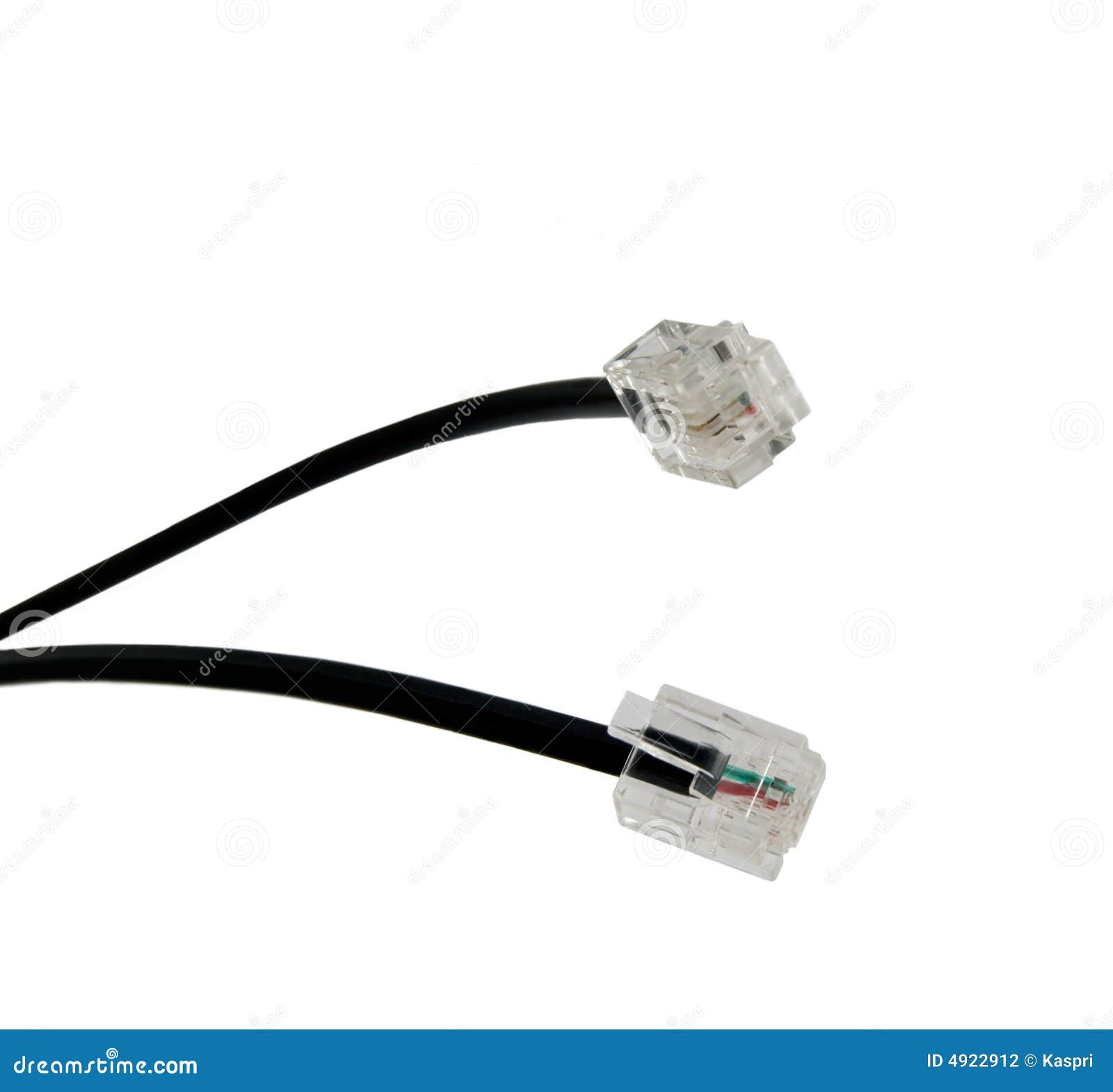 Black Phone Cables stock photo. Image of connection, insert - 4922912
