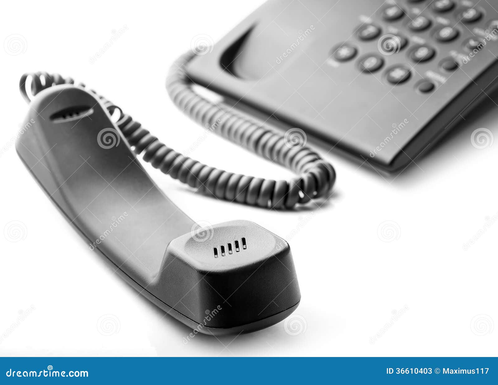 Black phone stock image. Image of cable, phone, device - 36610403