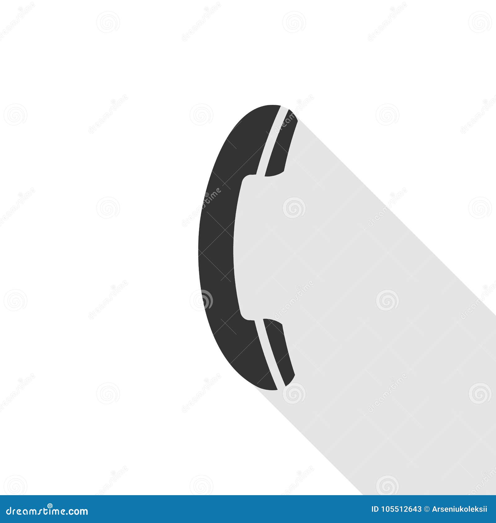 Black Phone Handset Illustration Stock Vector - Illustration of handset ...