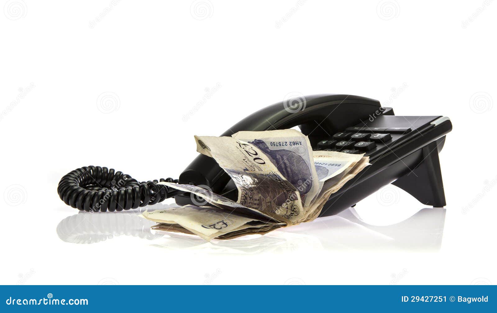 Black Phone with Stack of Money Stock Image - Image of technology ...