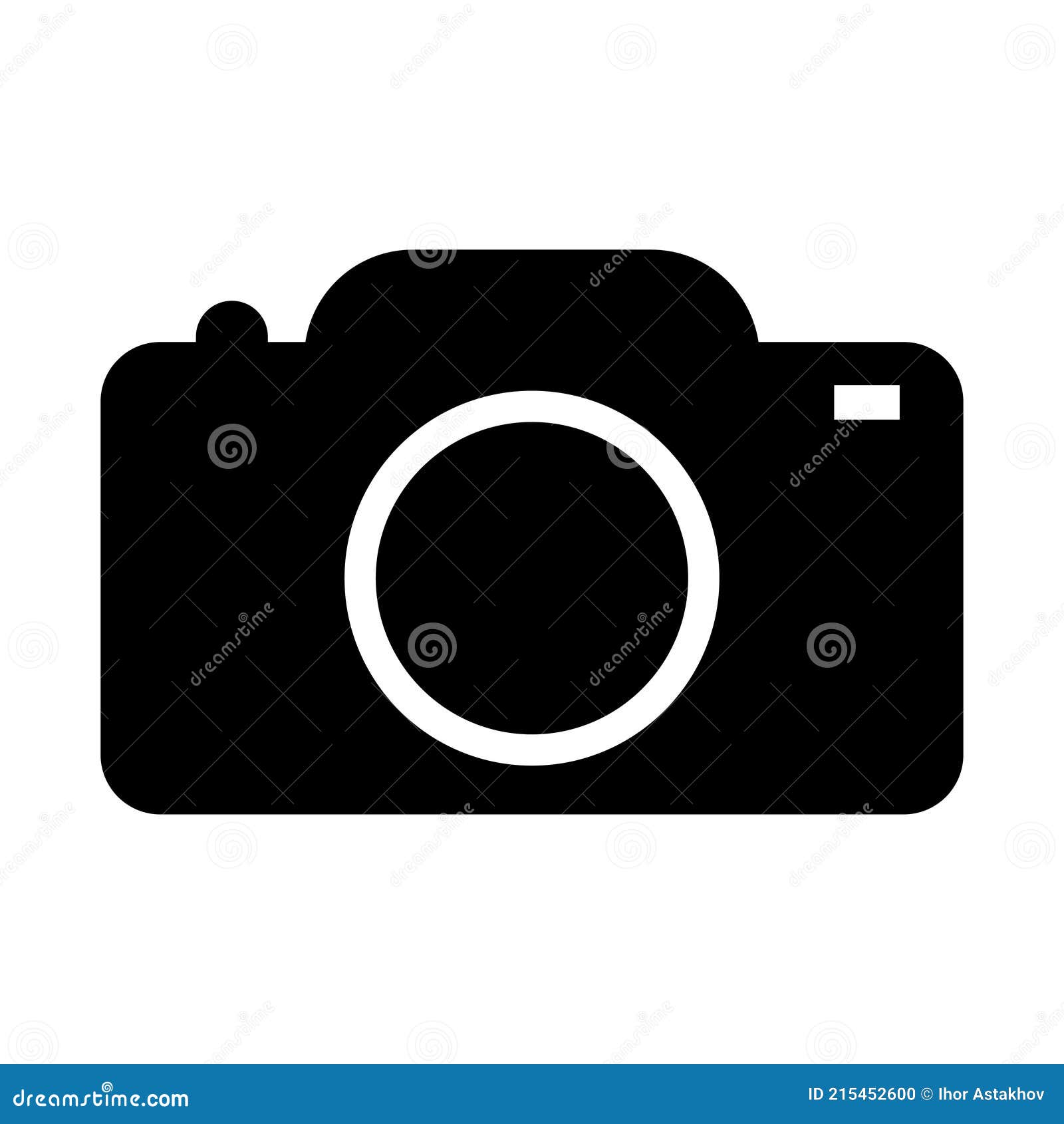 Black Photo Camera Icon on White Background. Flat Camera , Isolated ...