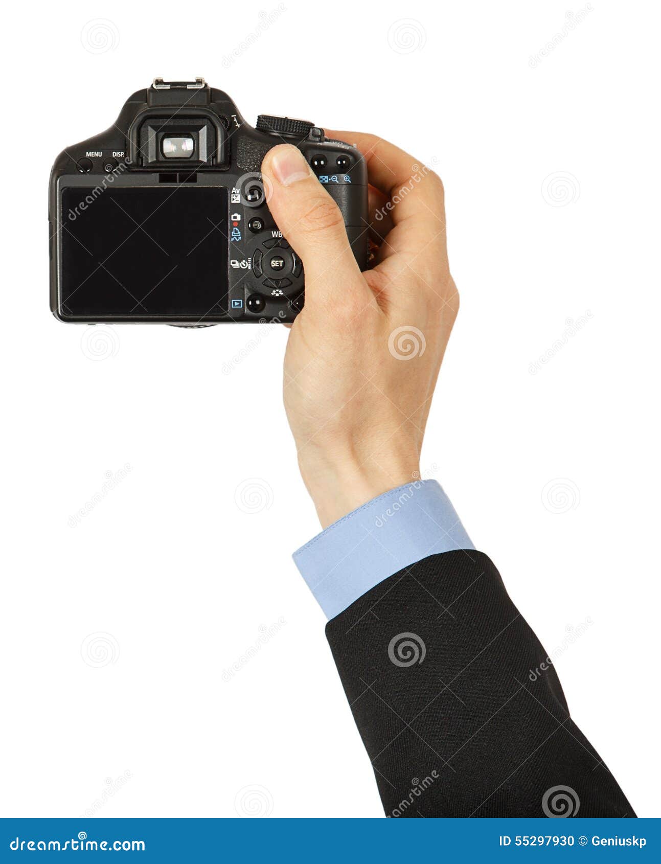 Black Photo Camera in a Man S Hand Stock Photo - Image of photograph ...