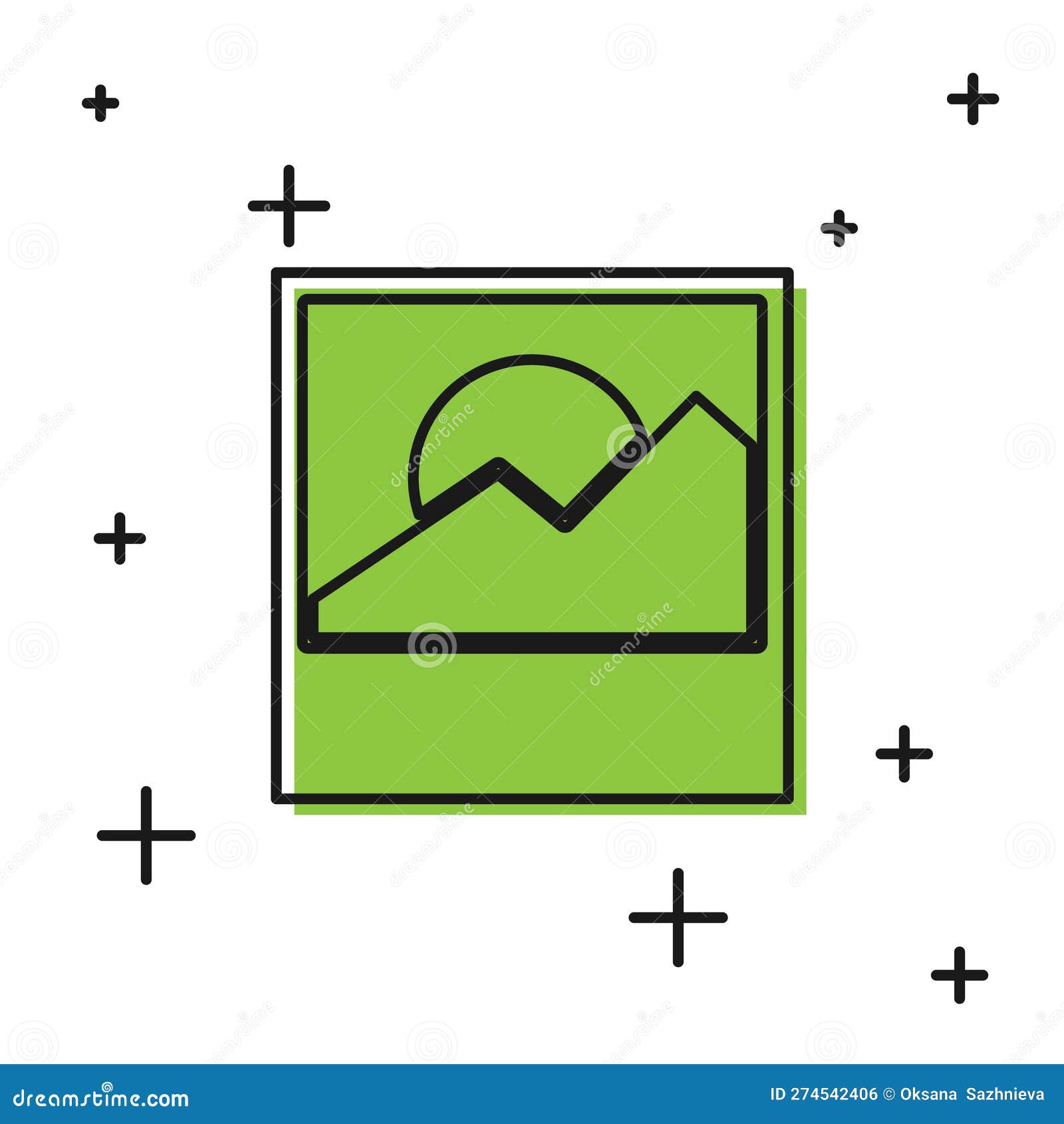 Black Photo Icon Isolated on White Background. Vector Stock Vector ...