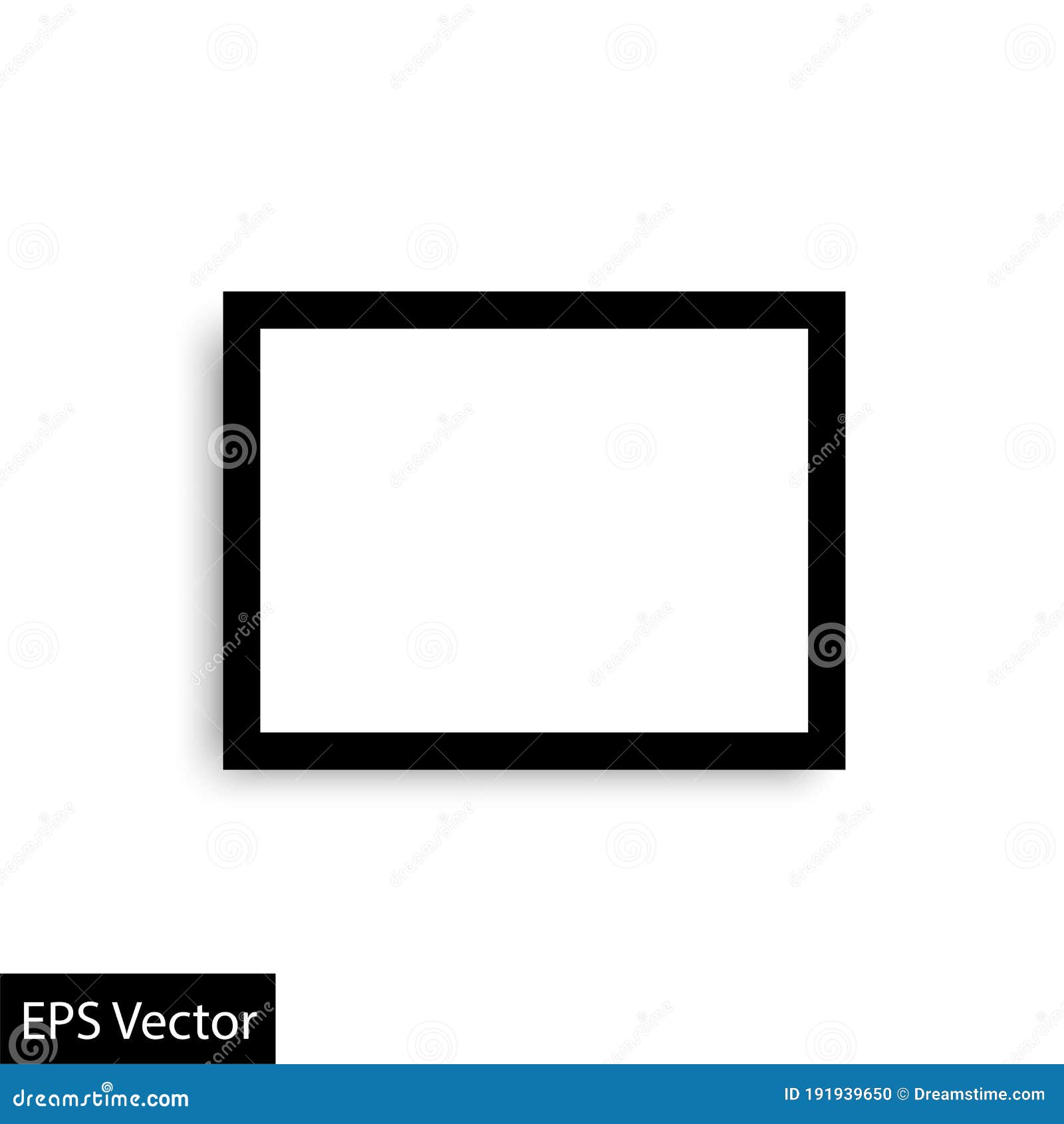 Black Photo or Picture Frame with Soft Shadow. Vector Stock Vector ...