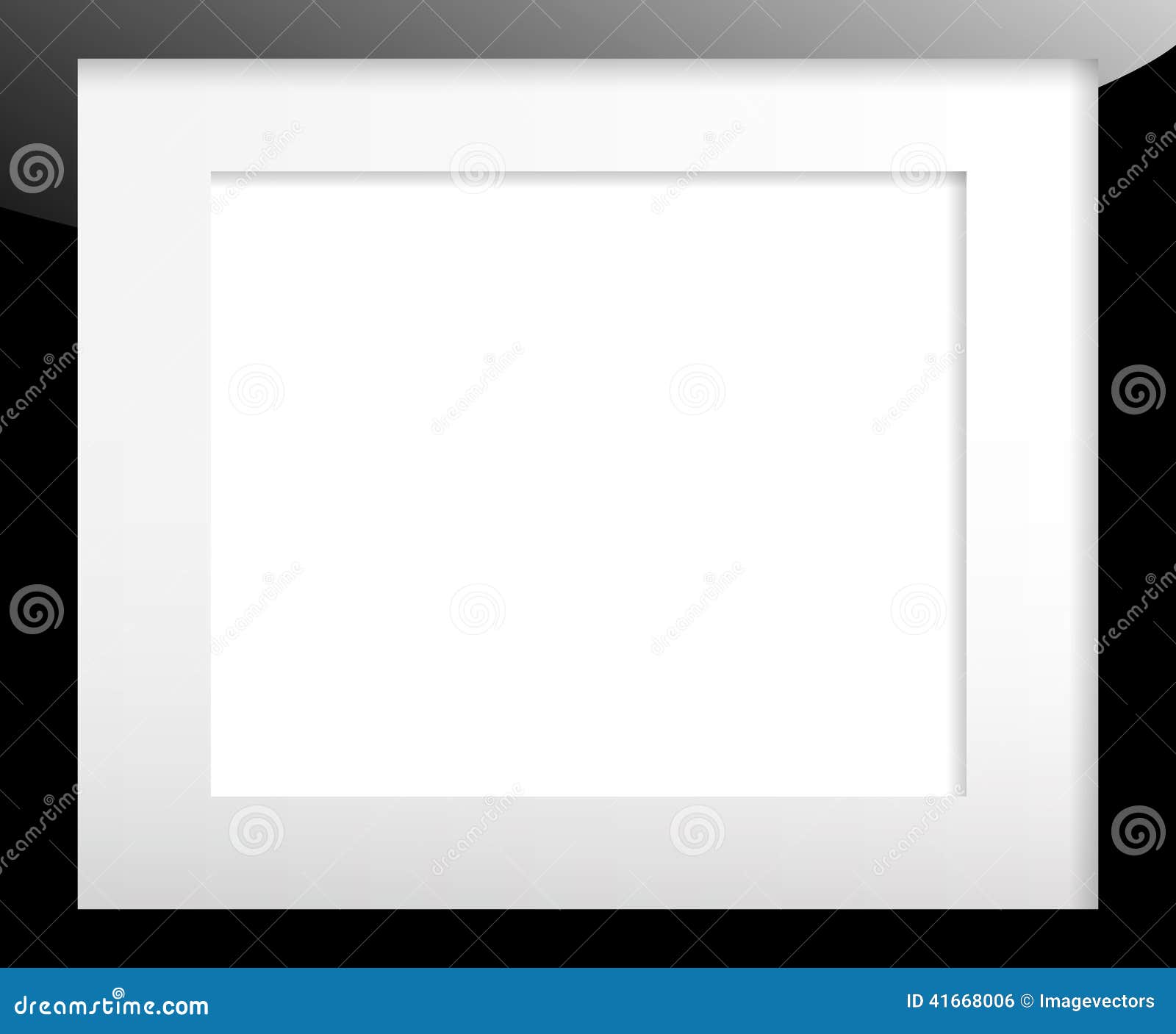 Black Picture Frame with Passe Partout Stock Vector - Illustration of ...