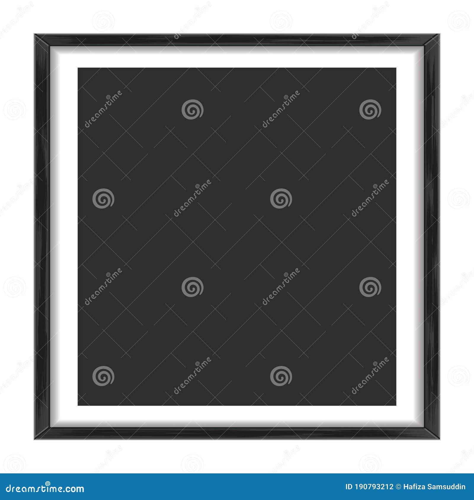 Black Picture Frame. Vector Illustration Decorative Design Stock Vector ...