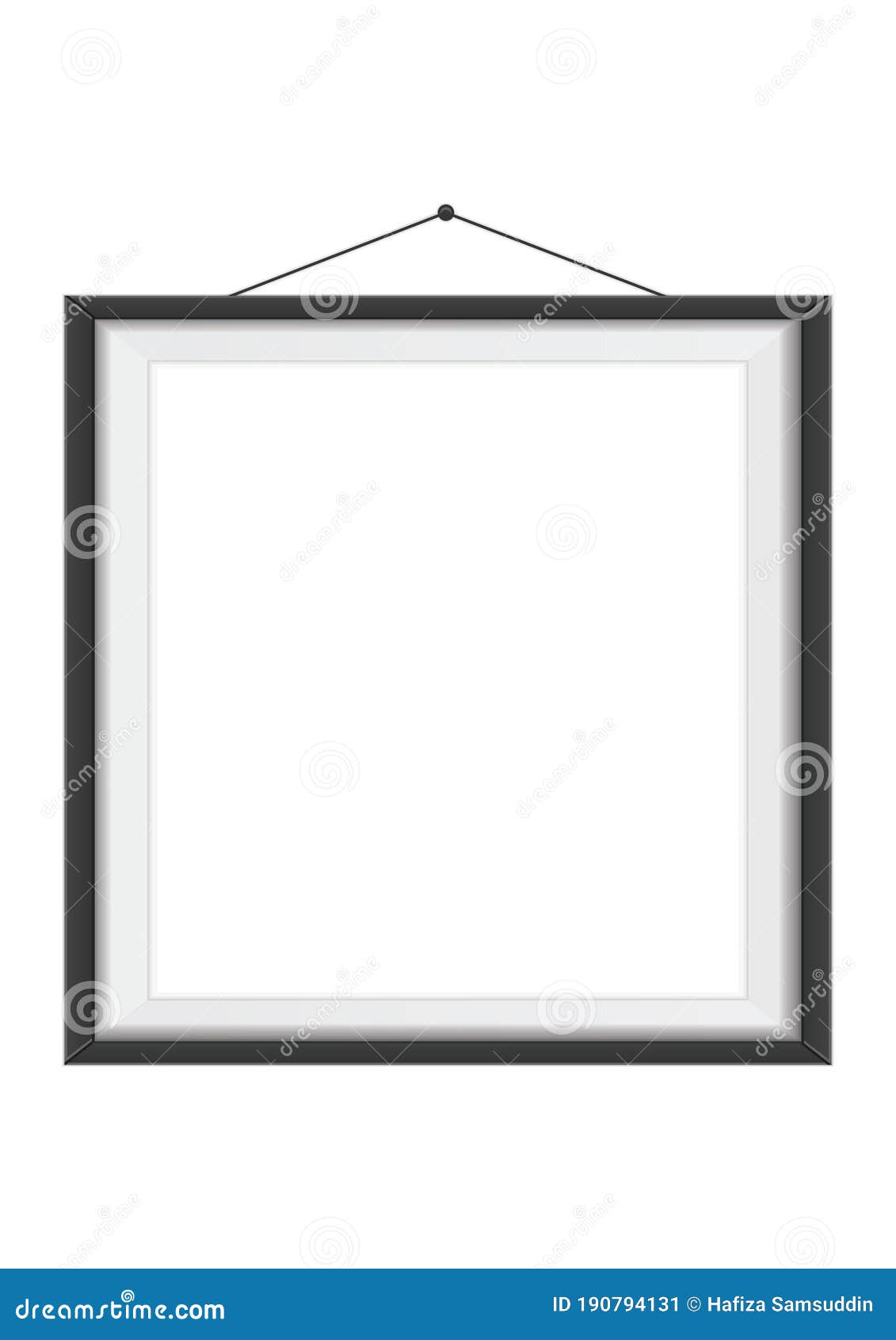 Black Picture Frame. Vector Illustration Decorative Design Stock Vector ...