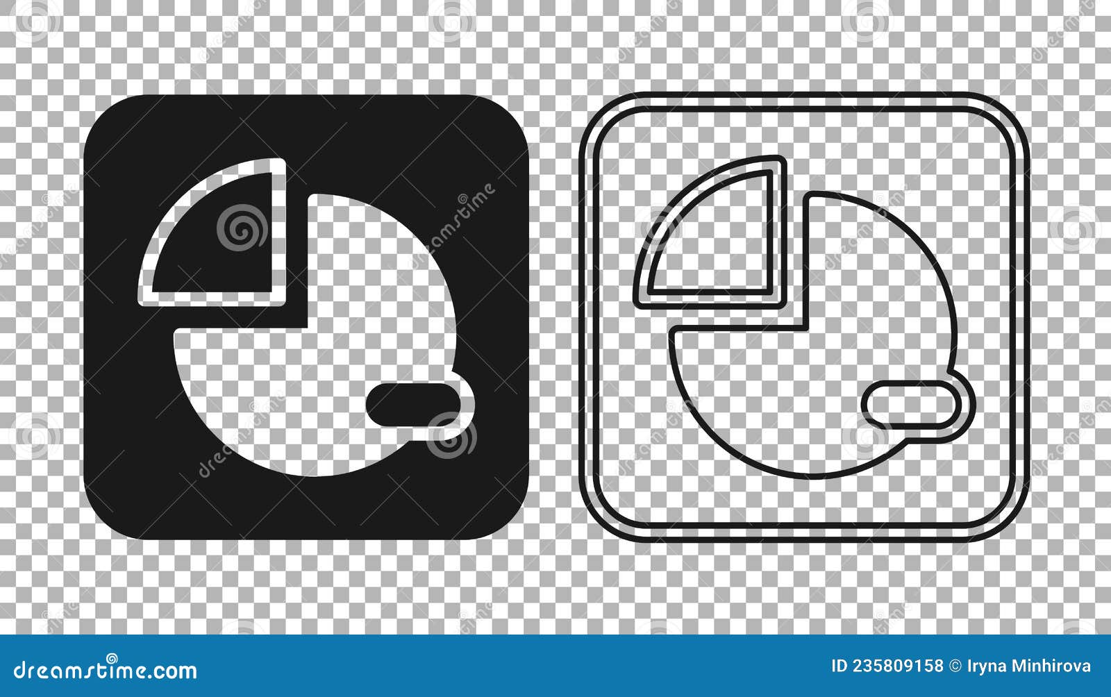 Black Pie Chart Infographic Icon Isolated on Transparent Background ...