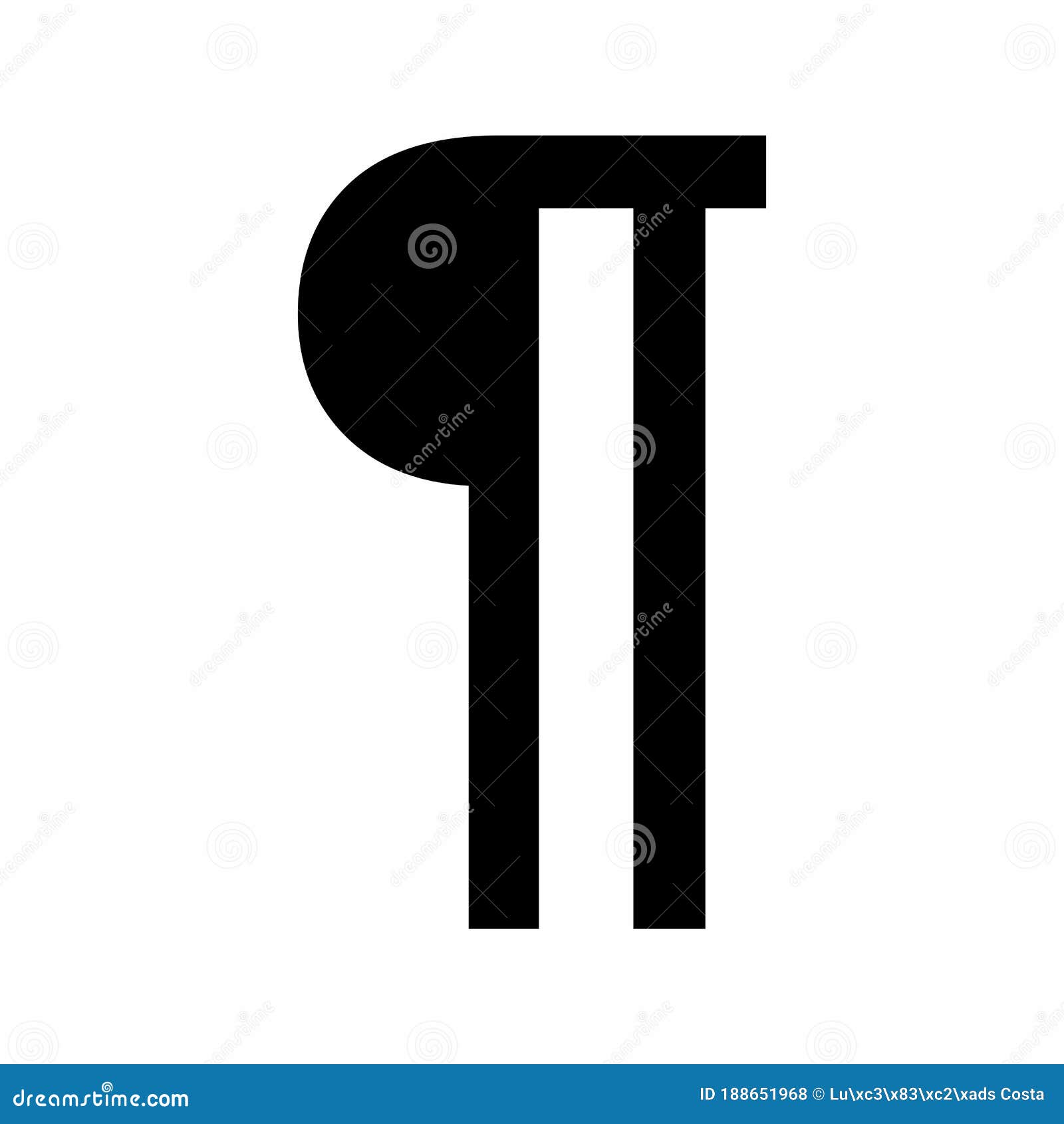 Black pilcrow sign stock illustration. Illustration of navigation ...