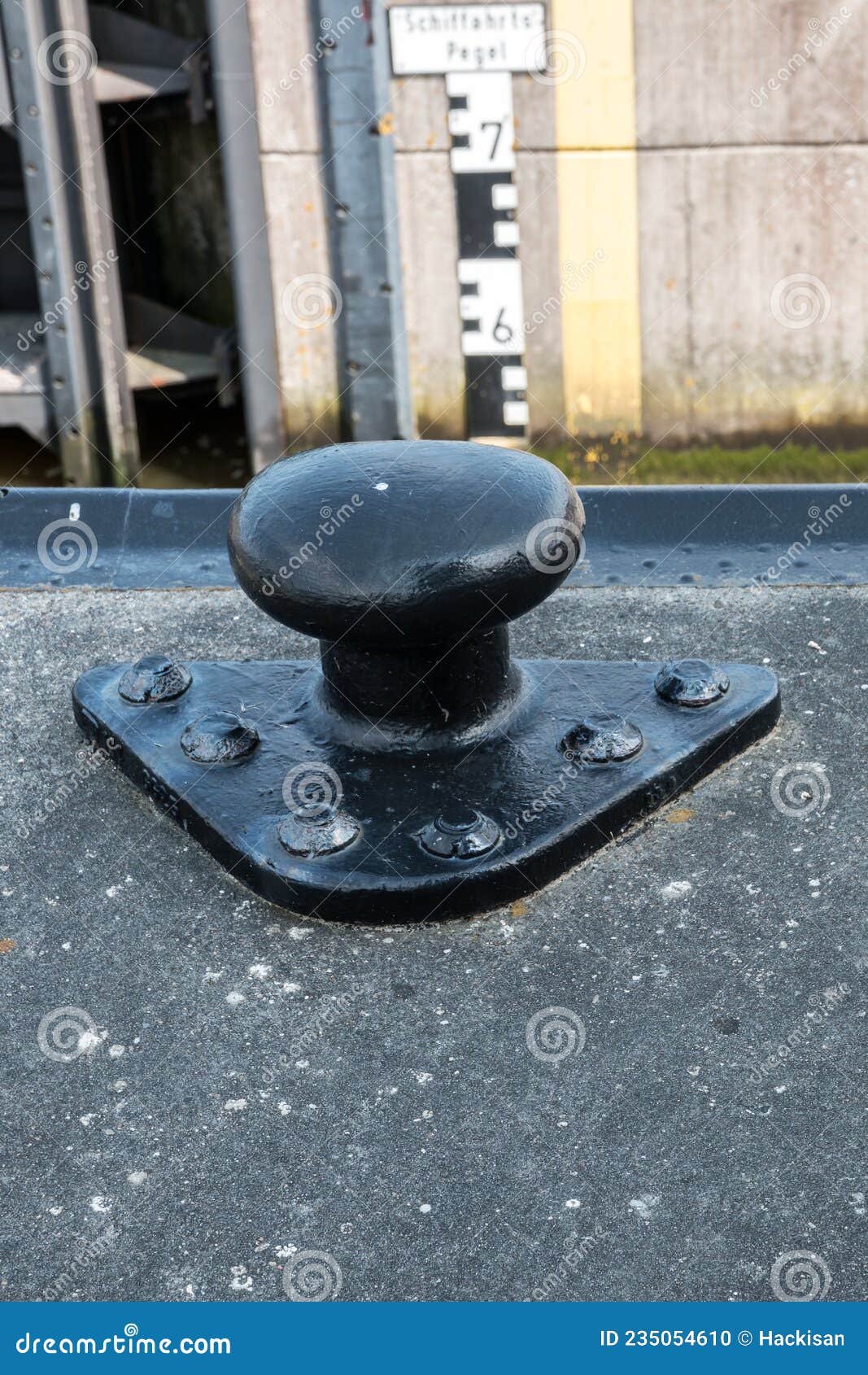 Black Pile beside the Empty Ship Lock Stock Photo - Image of empty ...