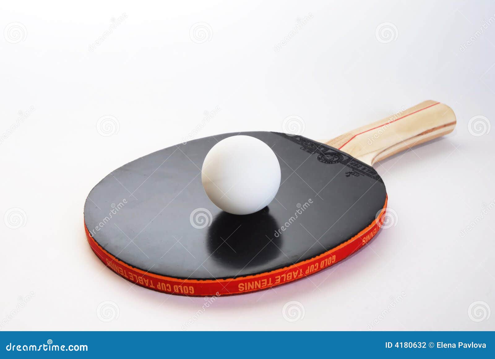 Black Ping-pong Paddle With The Ball Picture. Image: 4180632