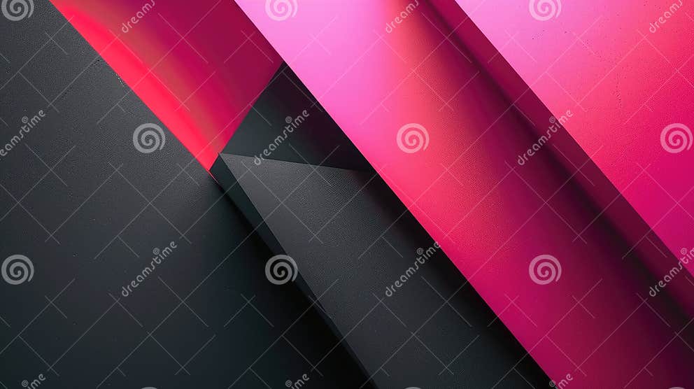 Black and Pink Gradient Web Background with Geometry. Stock Image ...