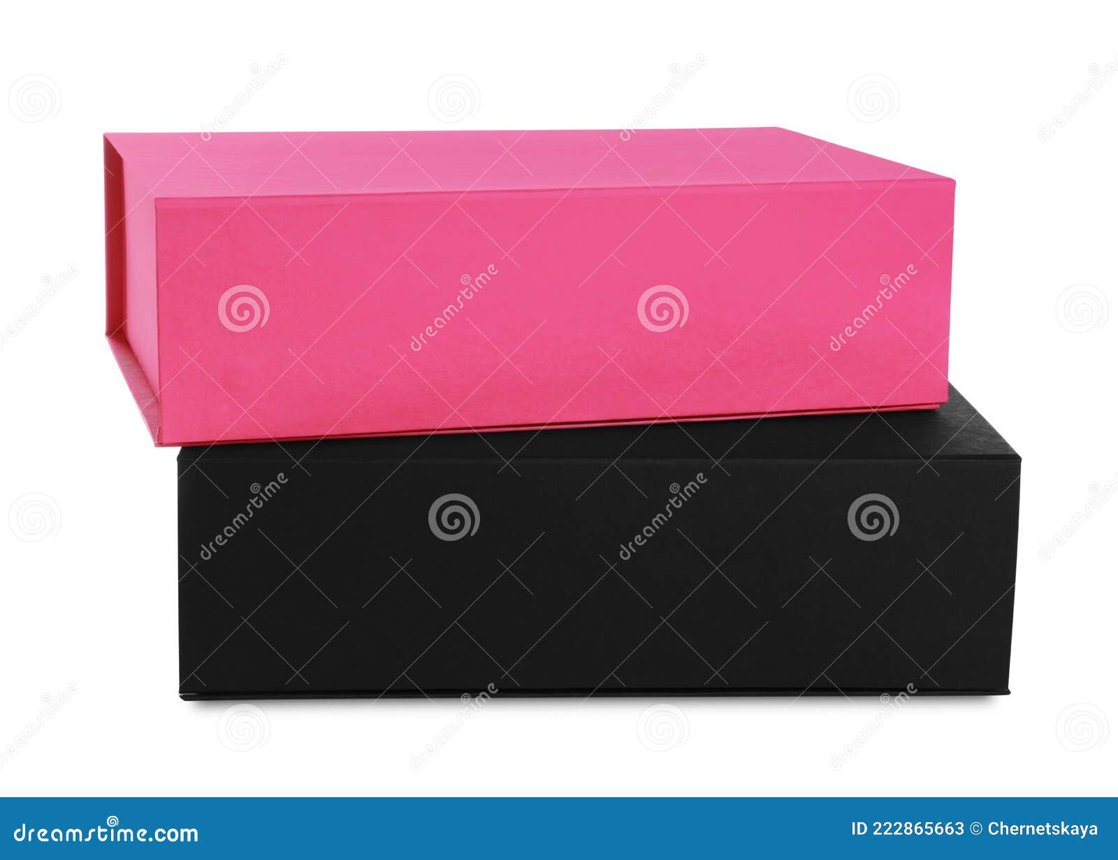 Black and Pink Shoe Boxes on White Background Stock Image - Image of ...