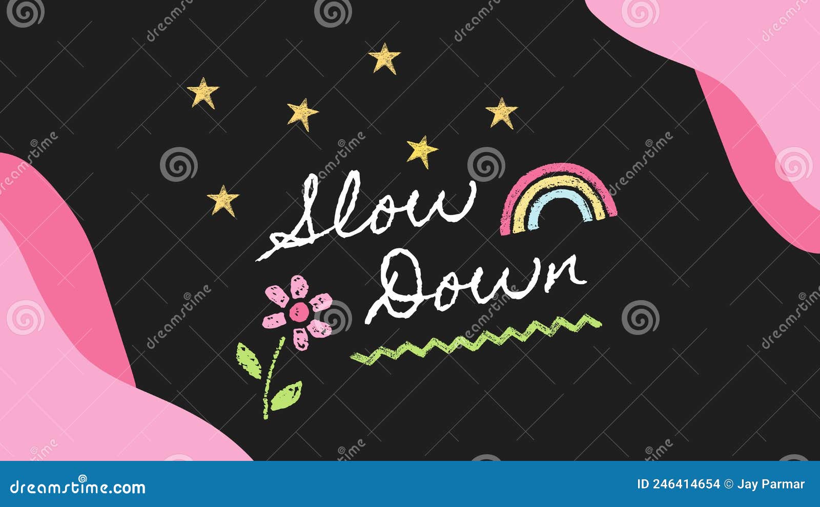 Black Pink Slow Down Desktop Wallpaper Stock Illustration ...