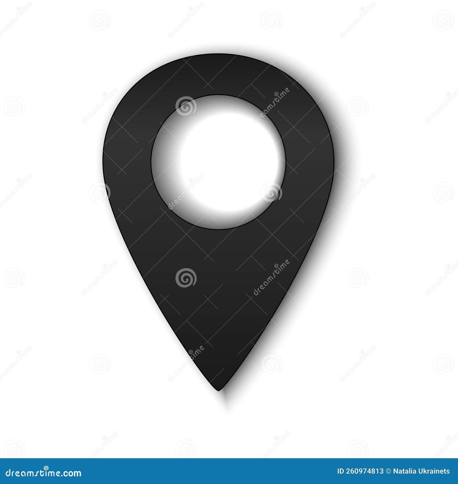 Black pinpoint symbol stock vector. Illustration of point - 260974813