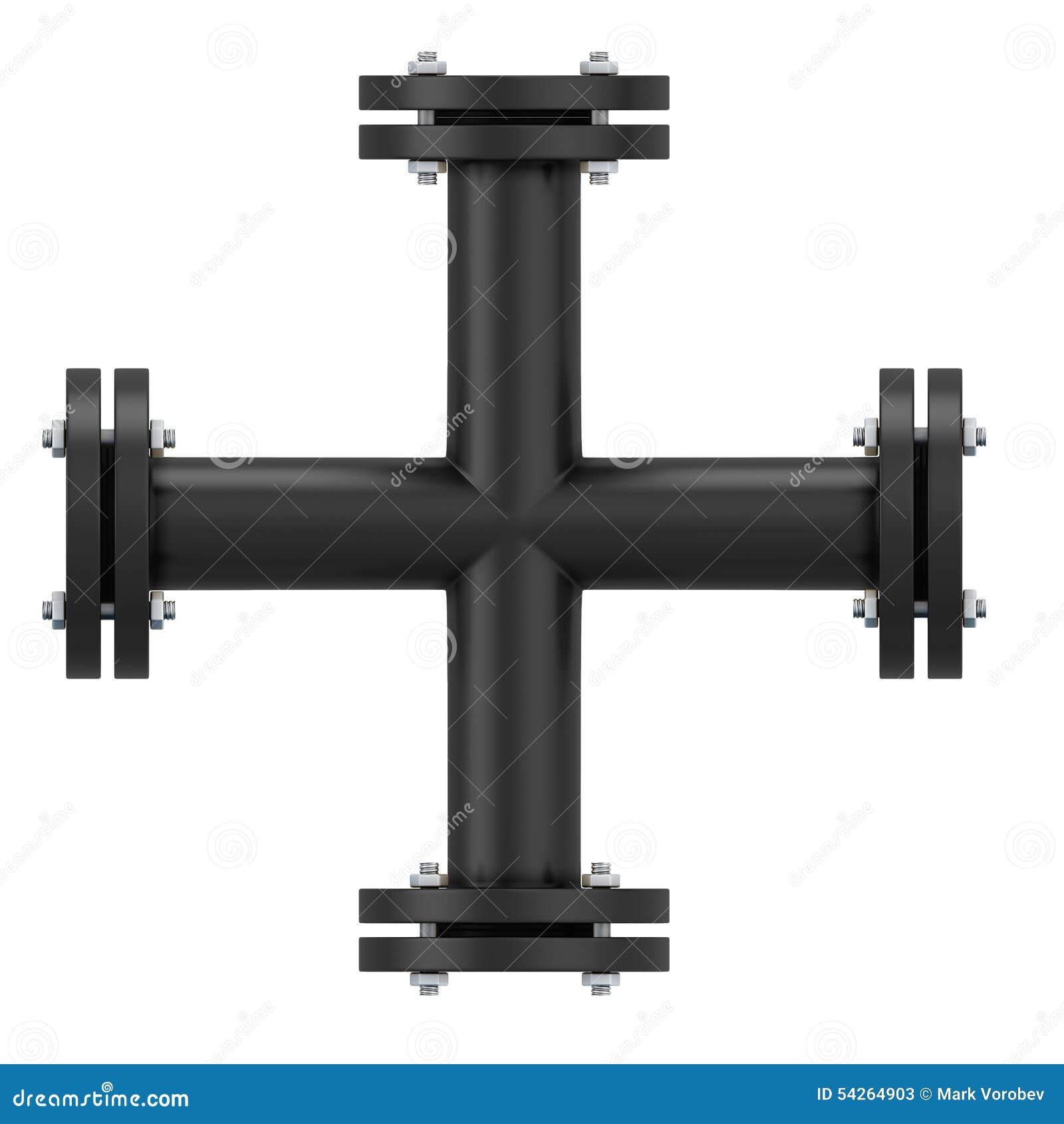 Black pipeline cross stock illustration. Illustration of plumbing ...