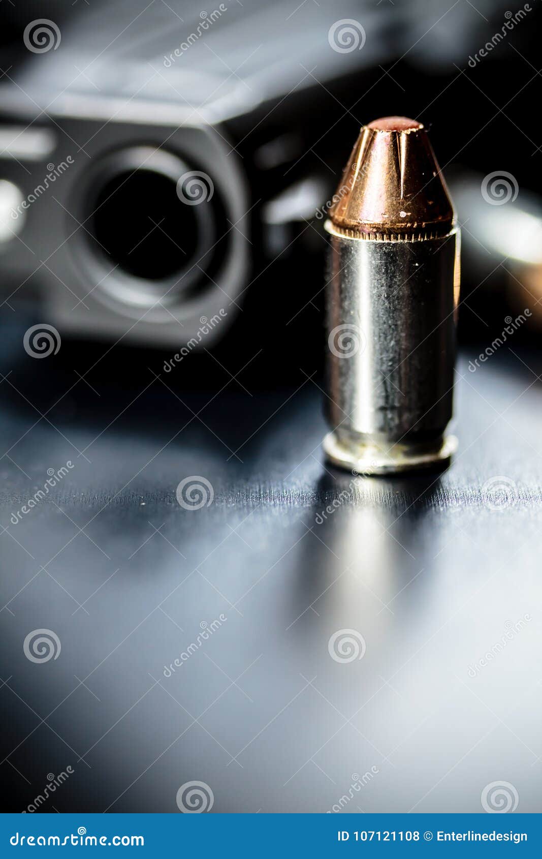 Pistol Handgun and Bullets stock photo. Image of ammo - 107121108