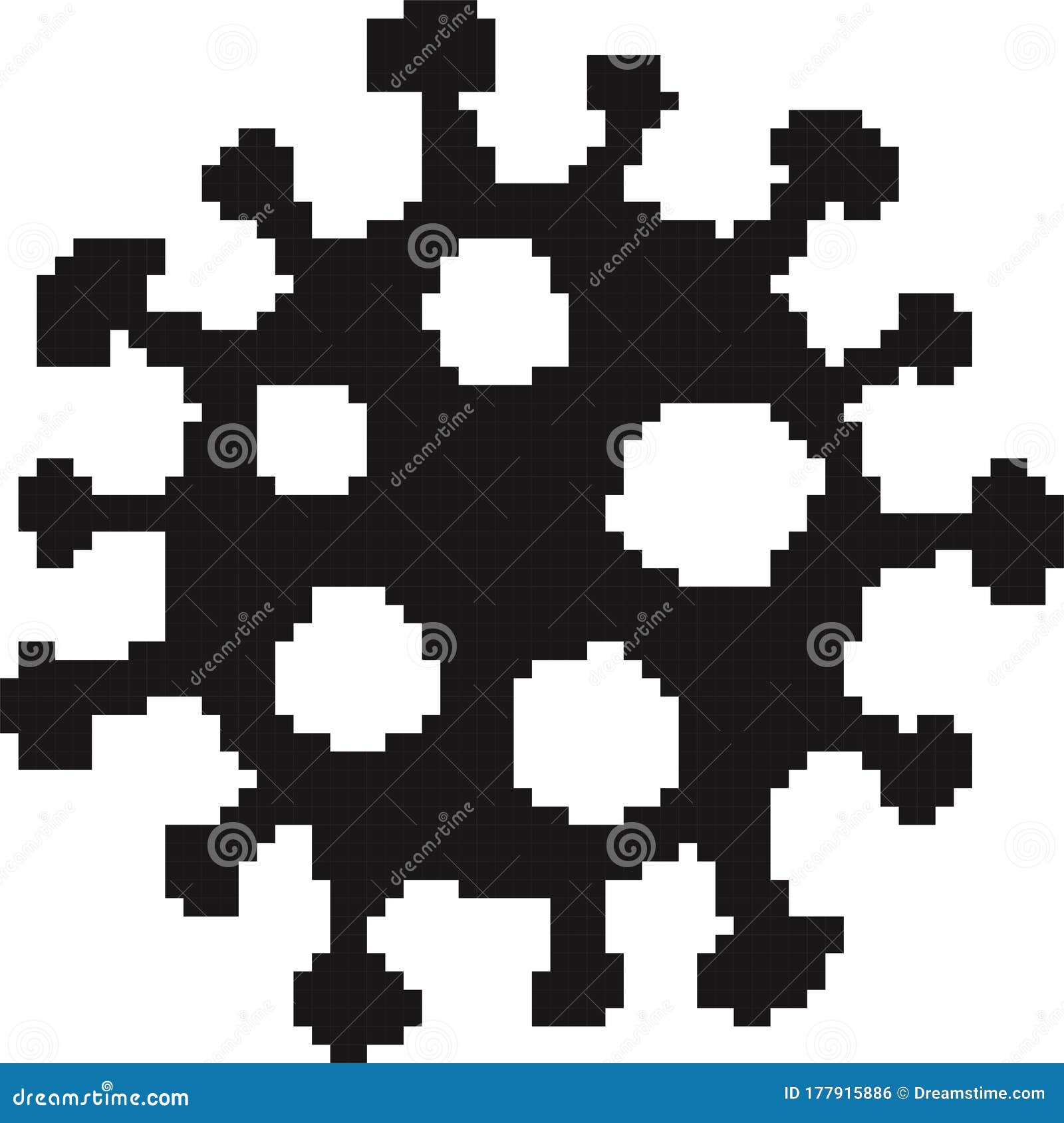 Pixel Art Coronavirus Pattern For Videogames Stock Photo ...