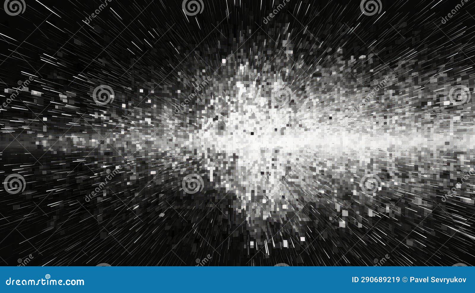 Black Pixelated Chaos Abstract Stock Illustration - Illustration of ...