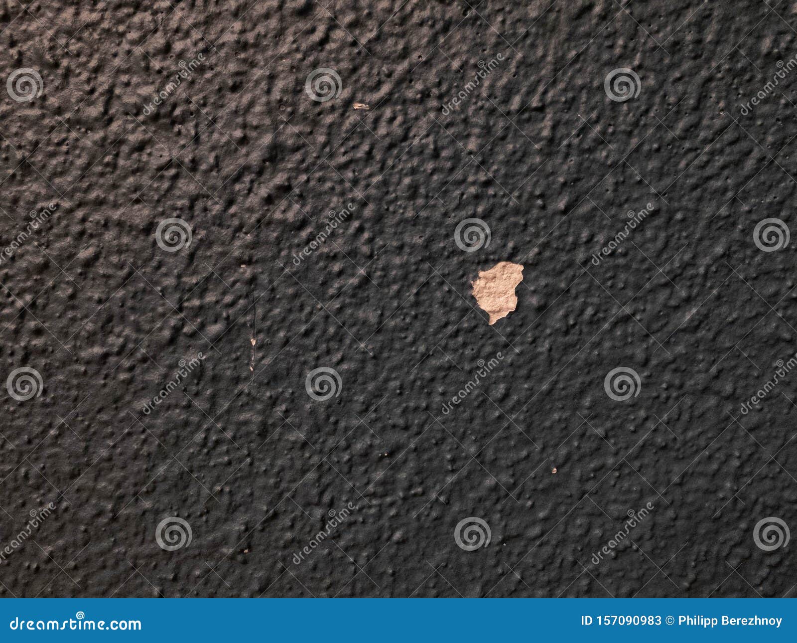 Black Plastered Textured Wall with Cracked Missing Spot Stock Image ...