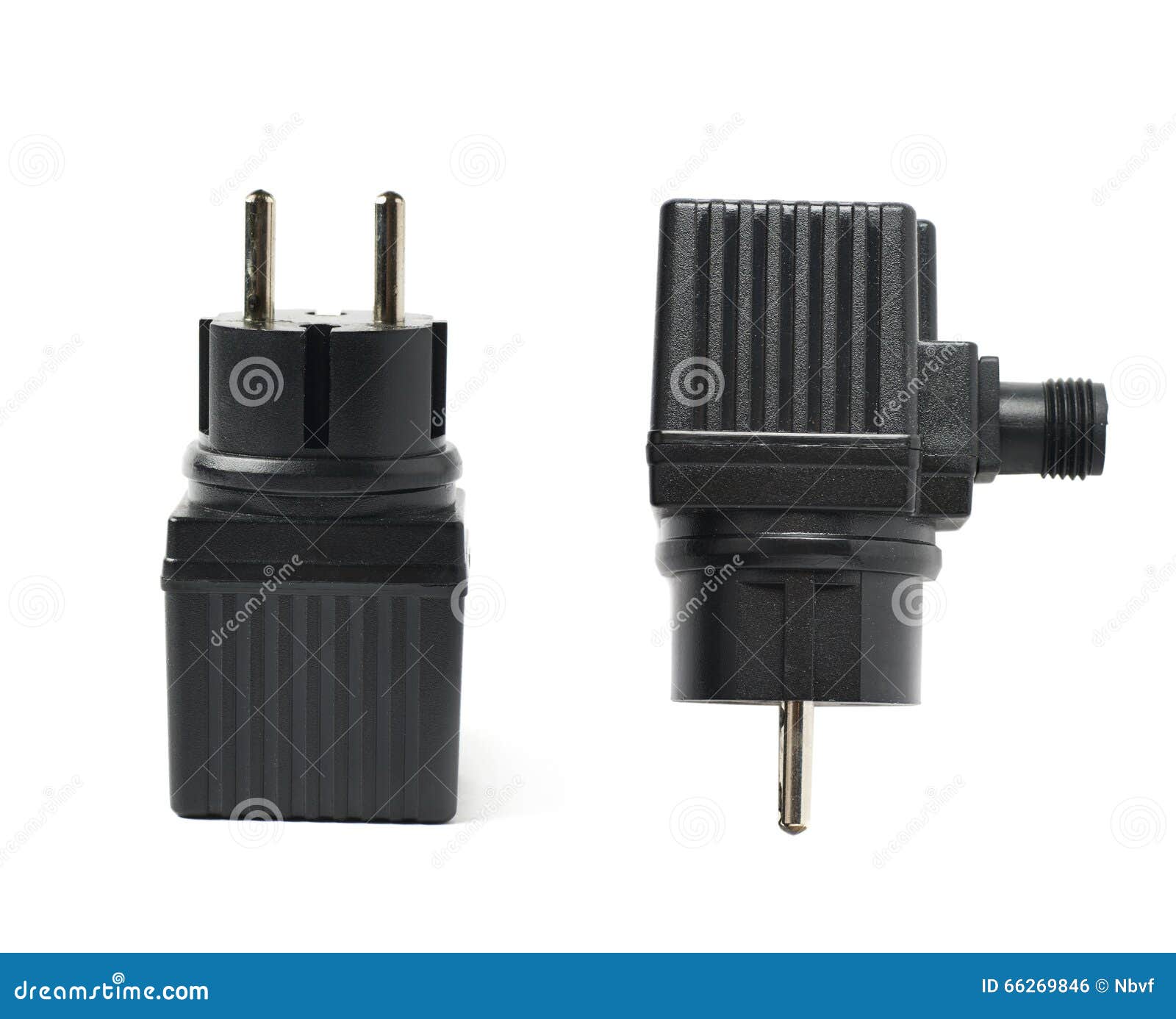 Black Plastic Adapter Isolated Stock Photo - Image of charging, objects ...