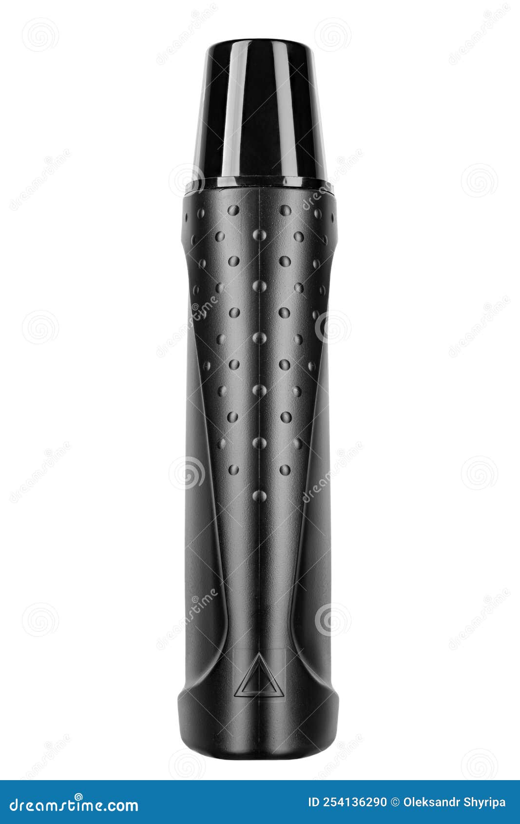 Black Plastic Bottle Isolated on a White Background, Detergent for Ware ...