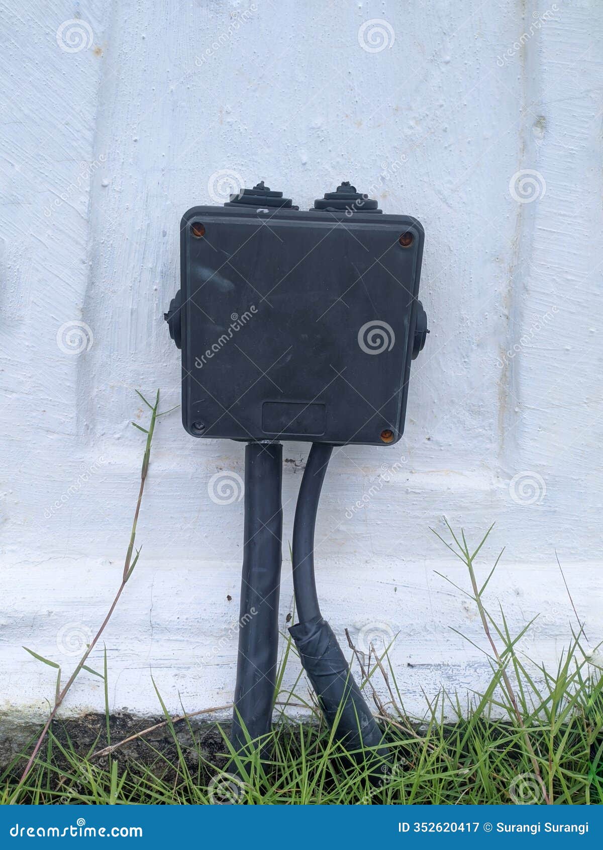Black Plastic Box for Cable Connection. Stock Image - Image of ...