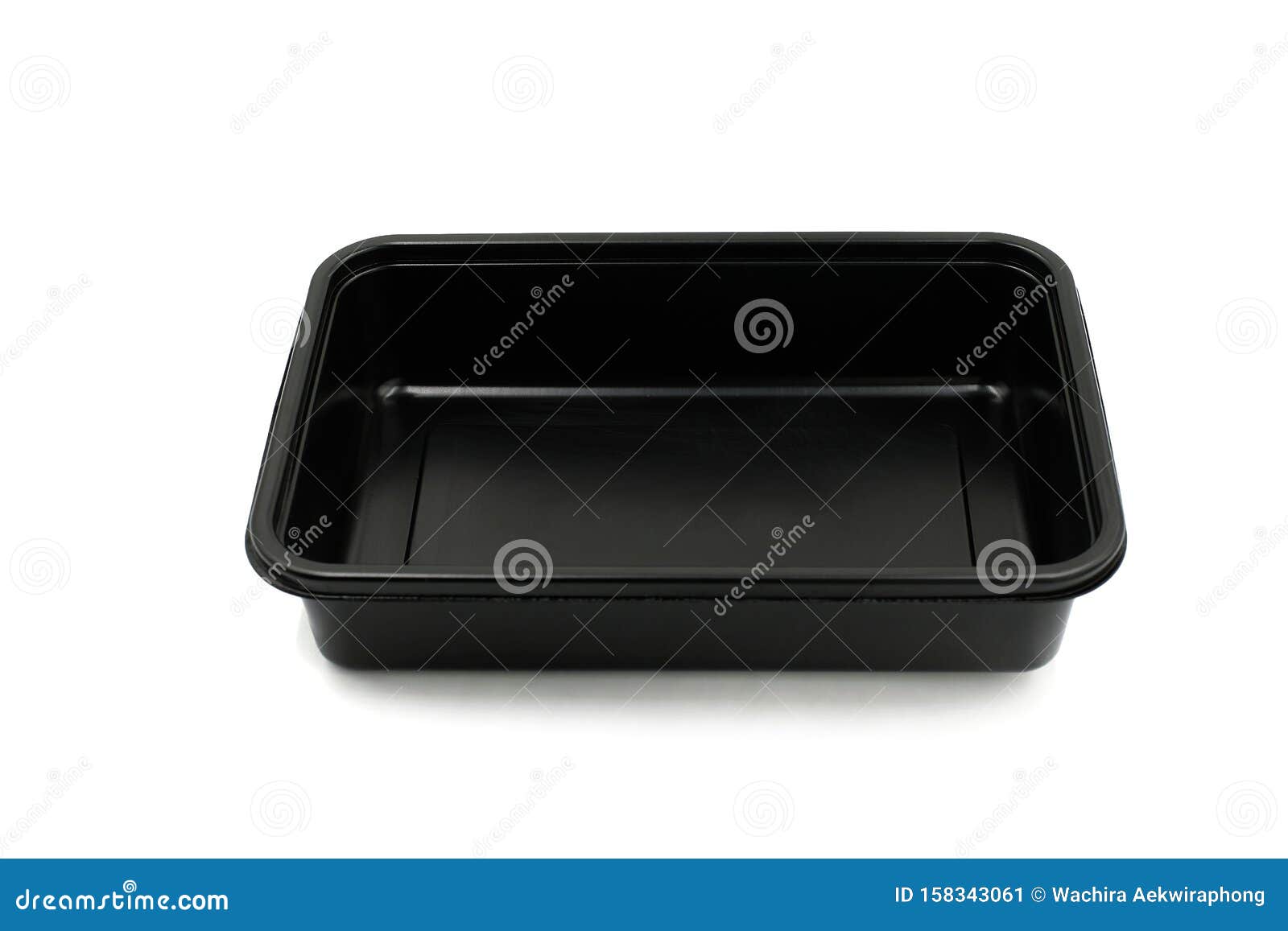 Black Plastic Box for Food in the Microwave Stock Image - Image of pack ...
