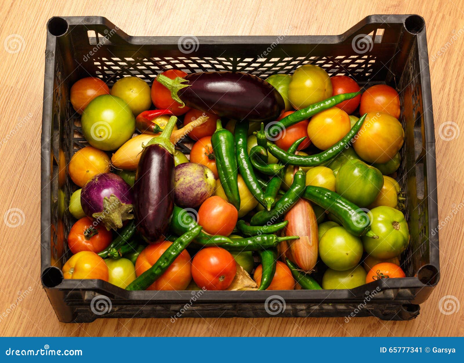 Black Plastic Box with Fresh Vegetables Stock Image - Image of ...