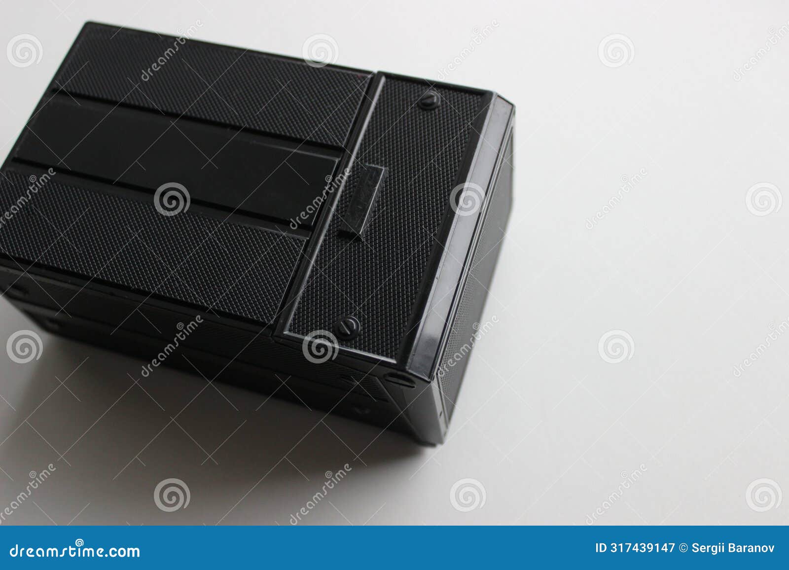 Black Plastic Box Mockup on White Surface Stock Photo Stock Image ...