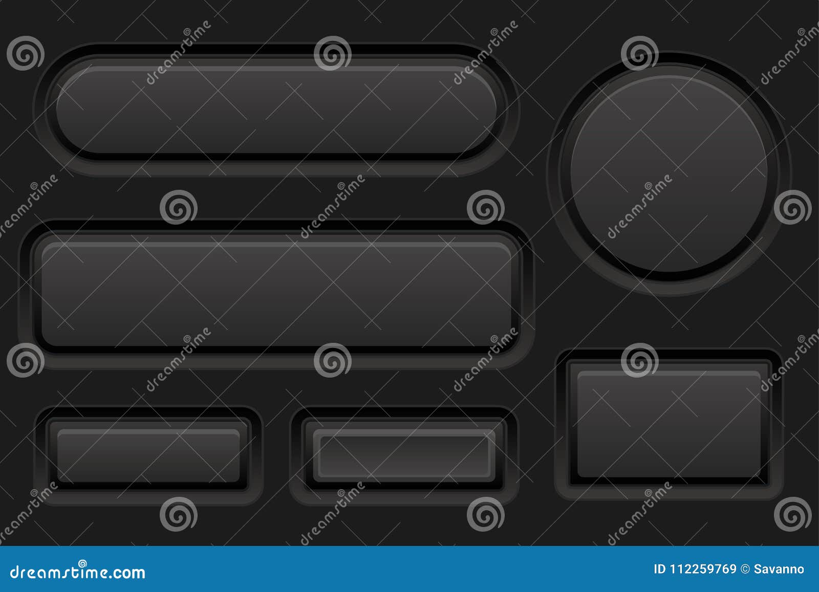 Web Buttons Blank Plain Stock Illustration | CartoonDealer.com #176326348