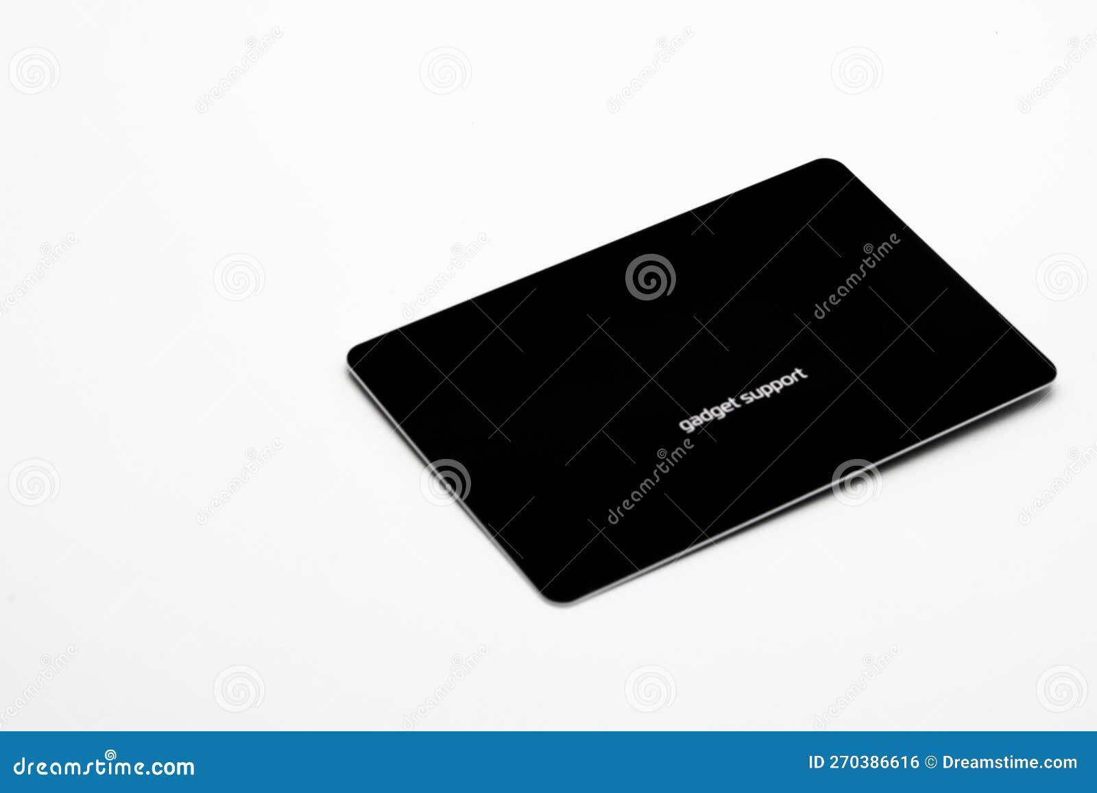 Black Plastic Card on White Stock Photo - Image of label, gadget: 270386616