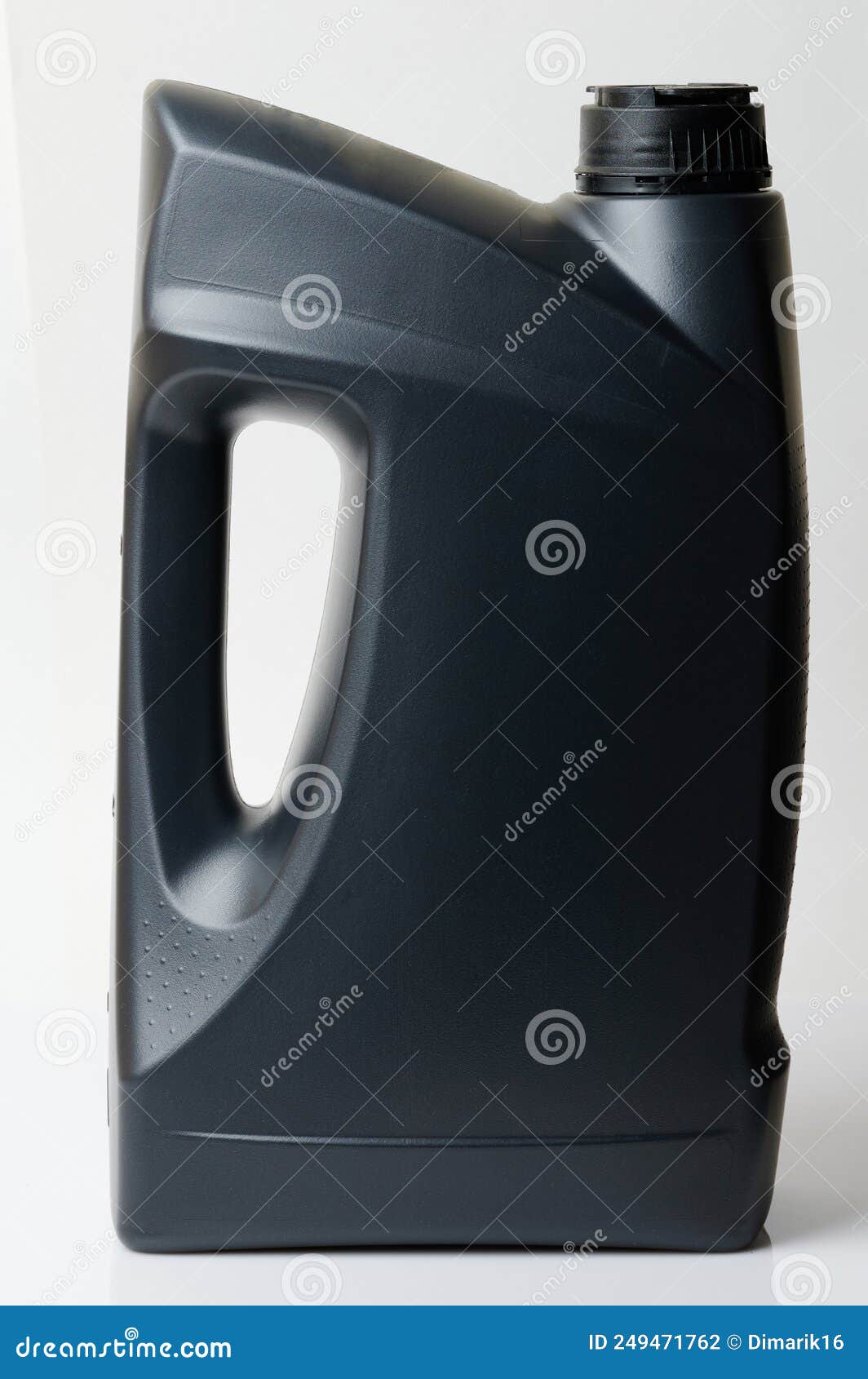 Black Plastic Container with Handle Stock Photo - Image of lubricant ...