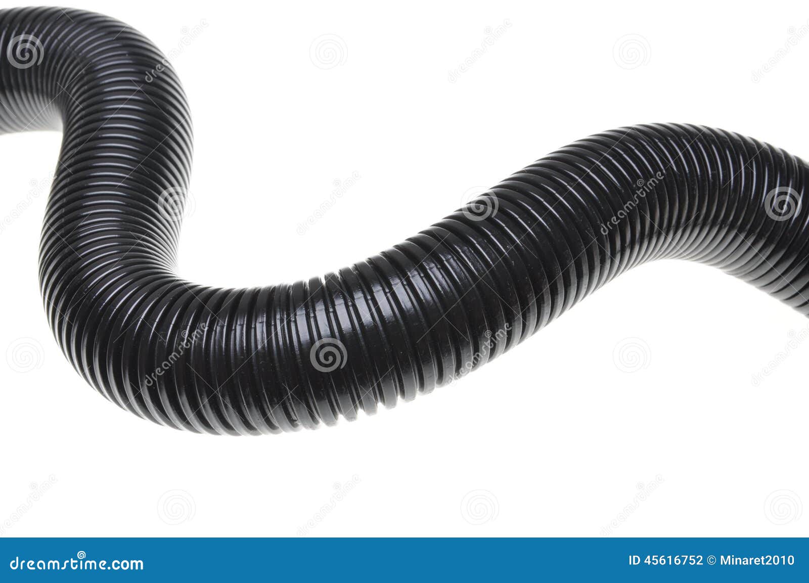 Black Plastic Corrugated Pipe Stock Photo - Image of infrastructure ...