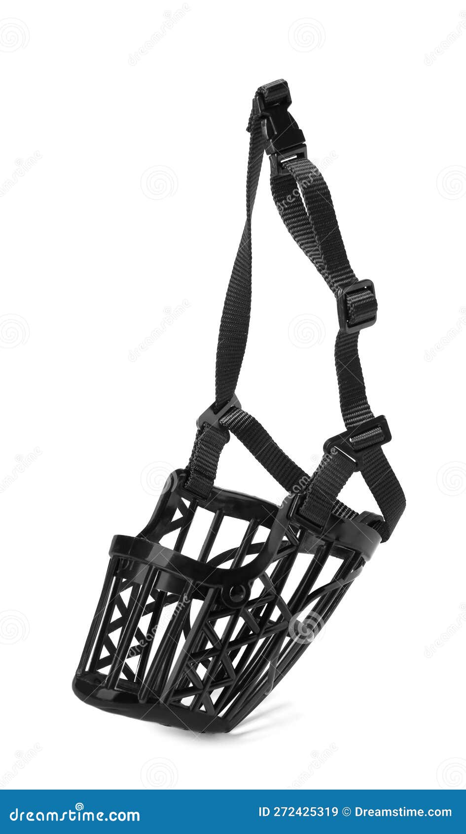 Black Plastic Dog Muzzle Isolated on White Stock Image - Image of ...
