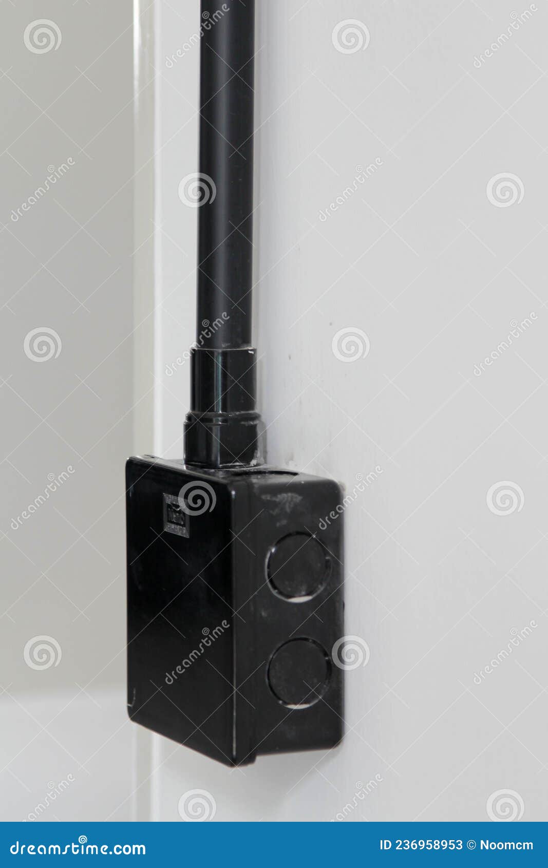 Electrical Junction Box on Wall Stock Image - Image of interior, tube ...