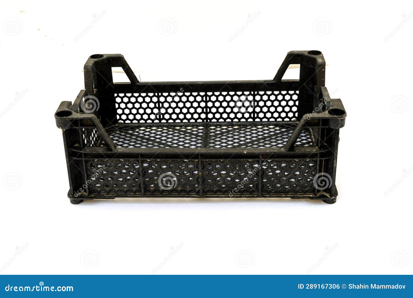 Black Plastic Empty Box for Food , Vegetables and Fruits on a White ...