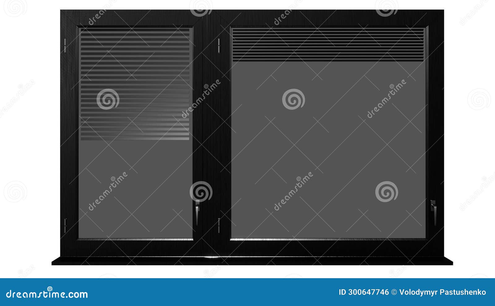 Black Plastic Euro Window on Isolated Background Stock Photo ...