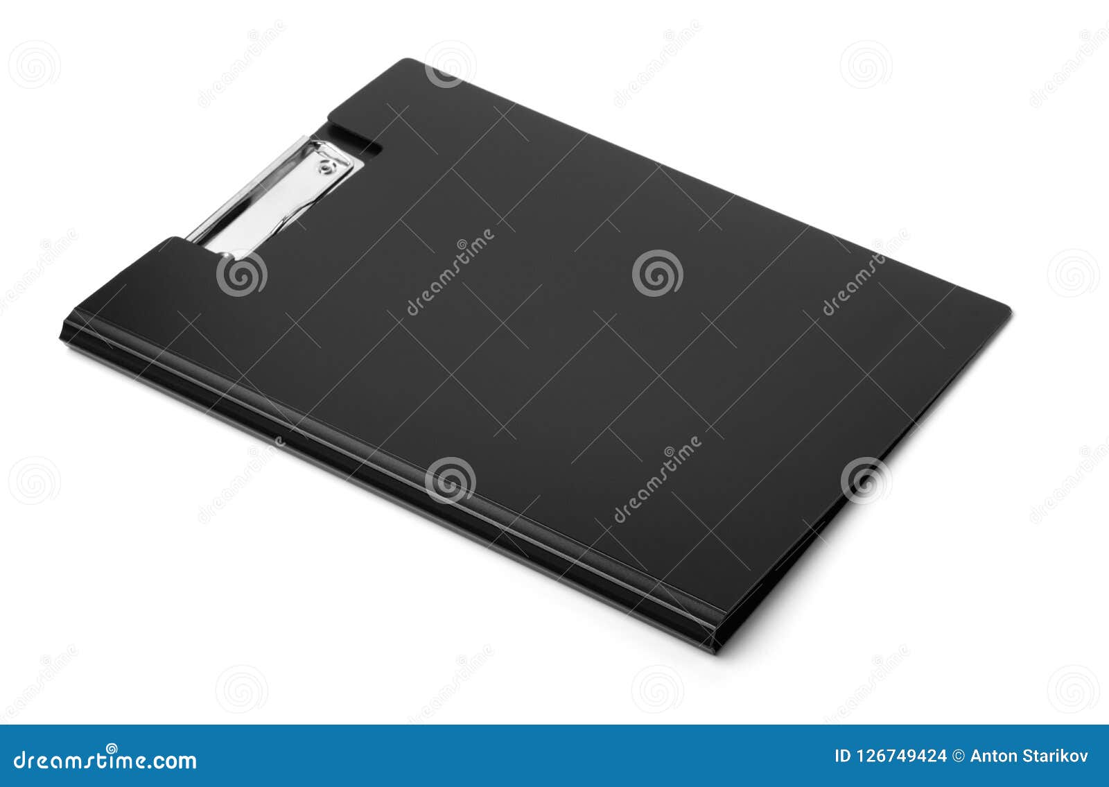 Black Plastic Folder Clipboard Stock Photo - Image of message, order ...