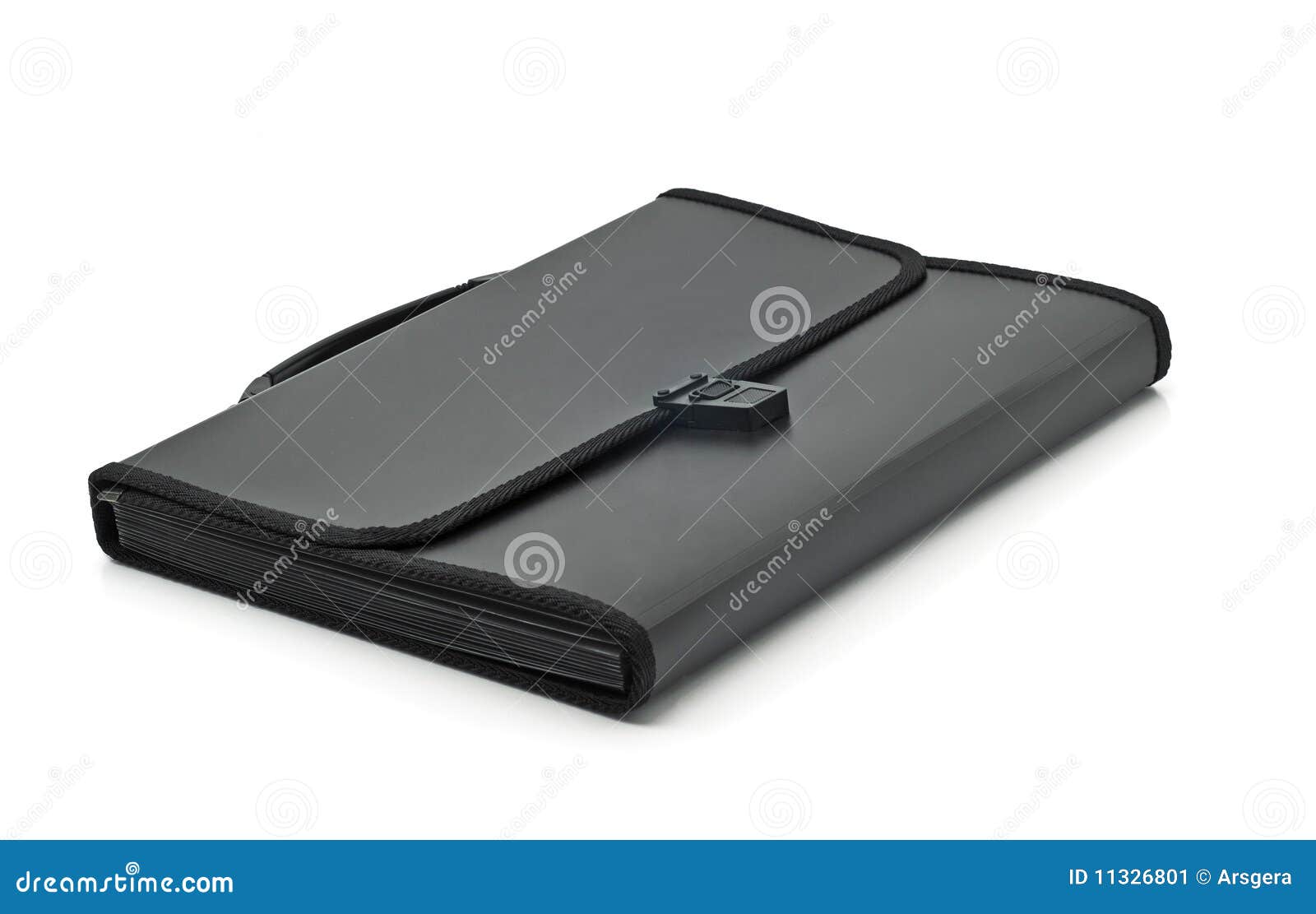 Black Plastic Folder for Documents Stock Image - Image of attache ...