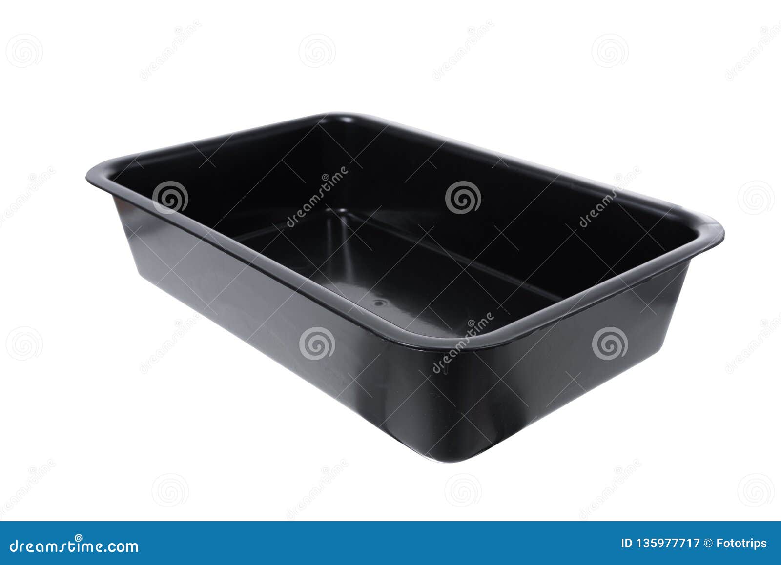 Black Plastic Box Isolated on White Background Stock Image - Image of ...