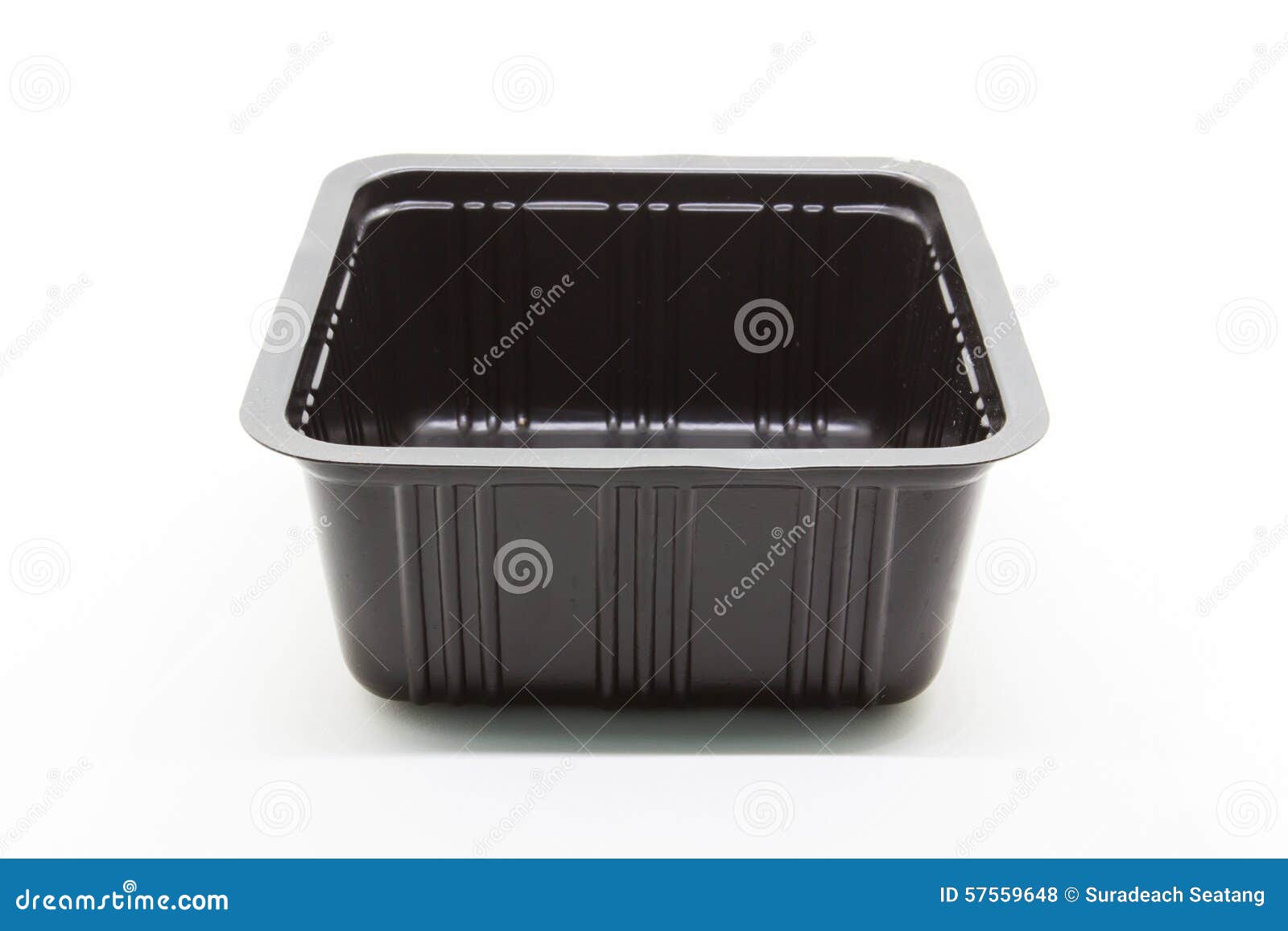 Black Plastic Food Container Stock Photo - Image of glass, packaging ...