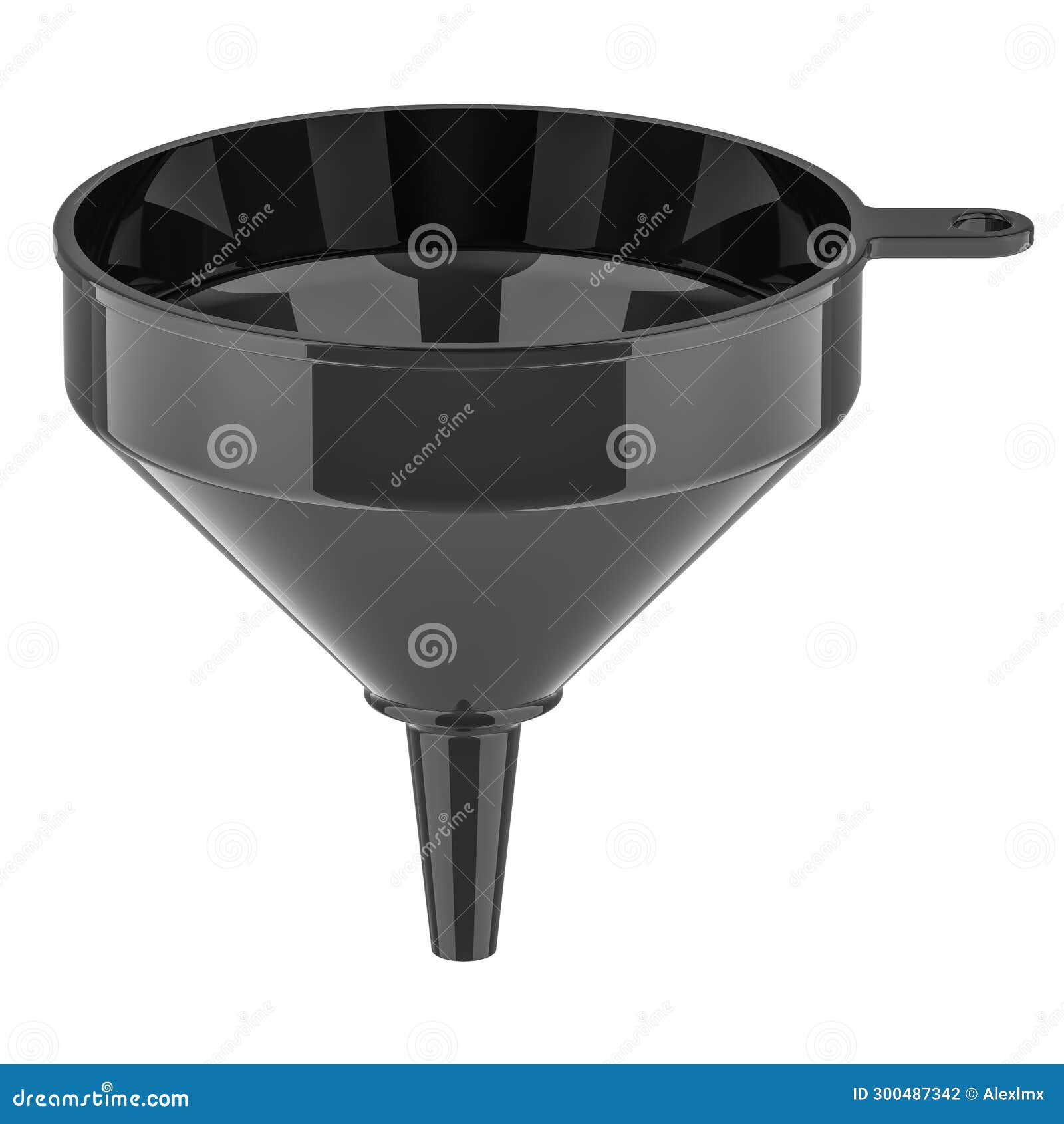 Black Plastic Funnel, 3D Rendering Stock Illustration - Illustration of ...